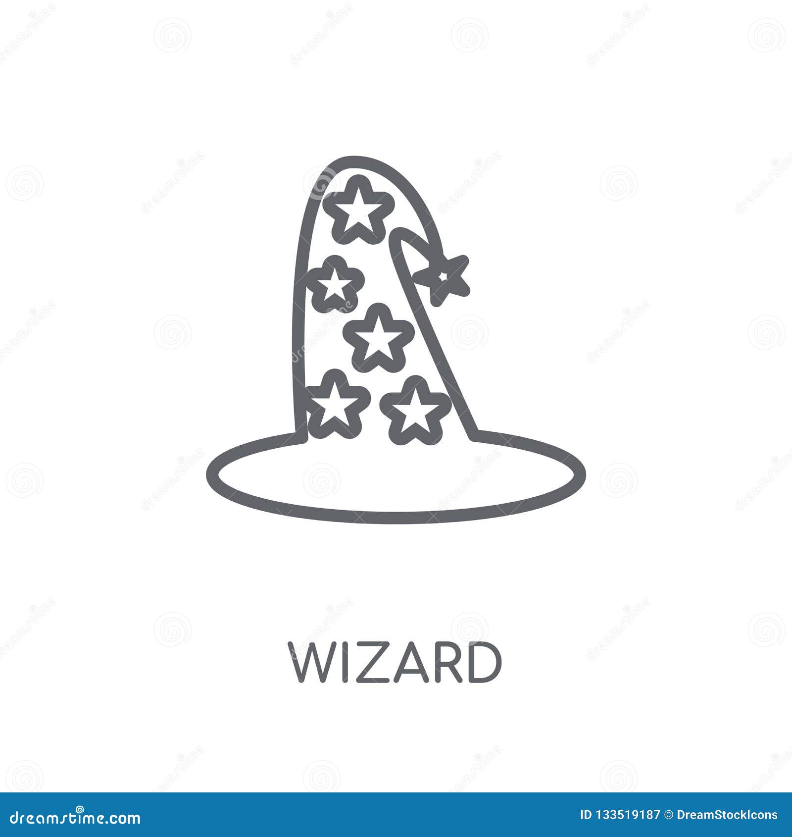 Wizard Linear Icon. Modern Outline Wizard Logo Concept on White Stock ...