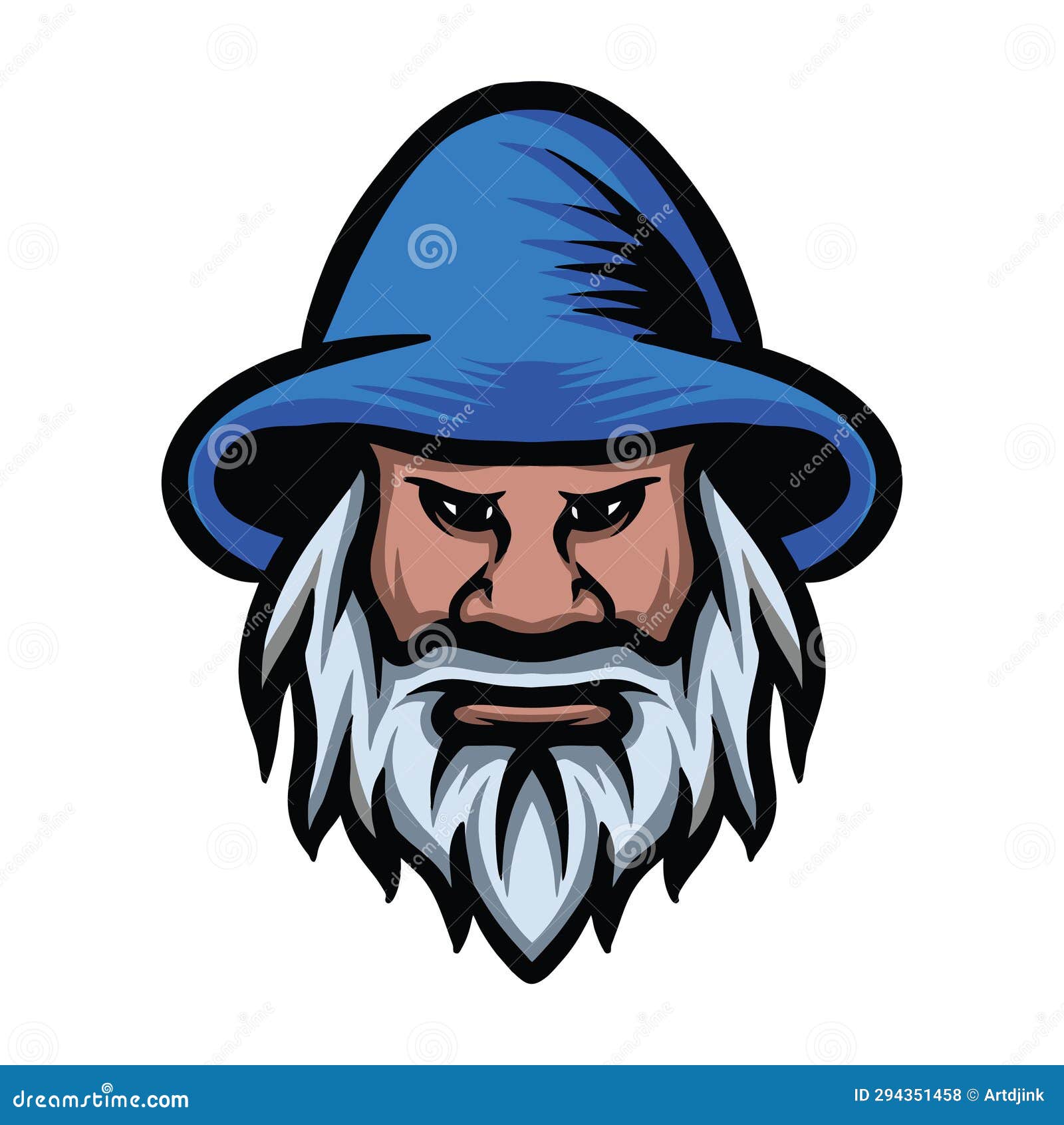 Wizard Logo Vector Design Silhouette Illustration Symbol Icon Stock ...