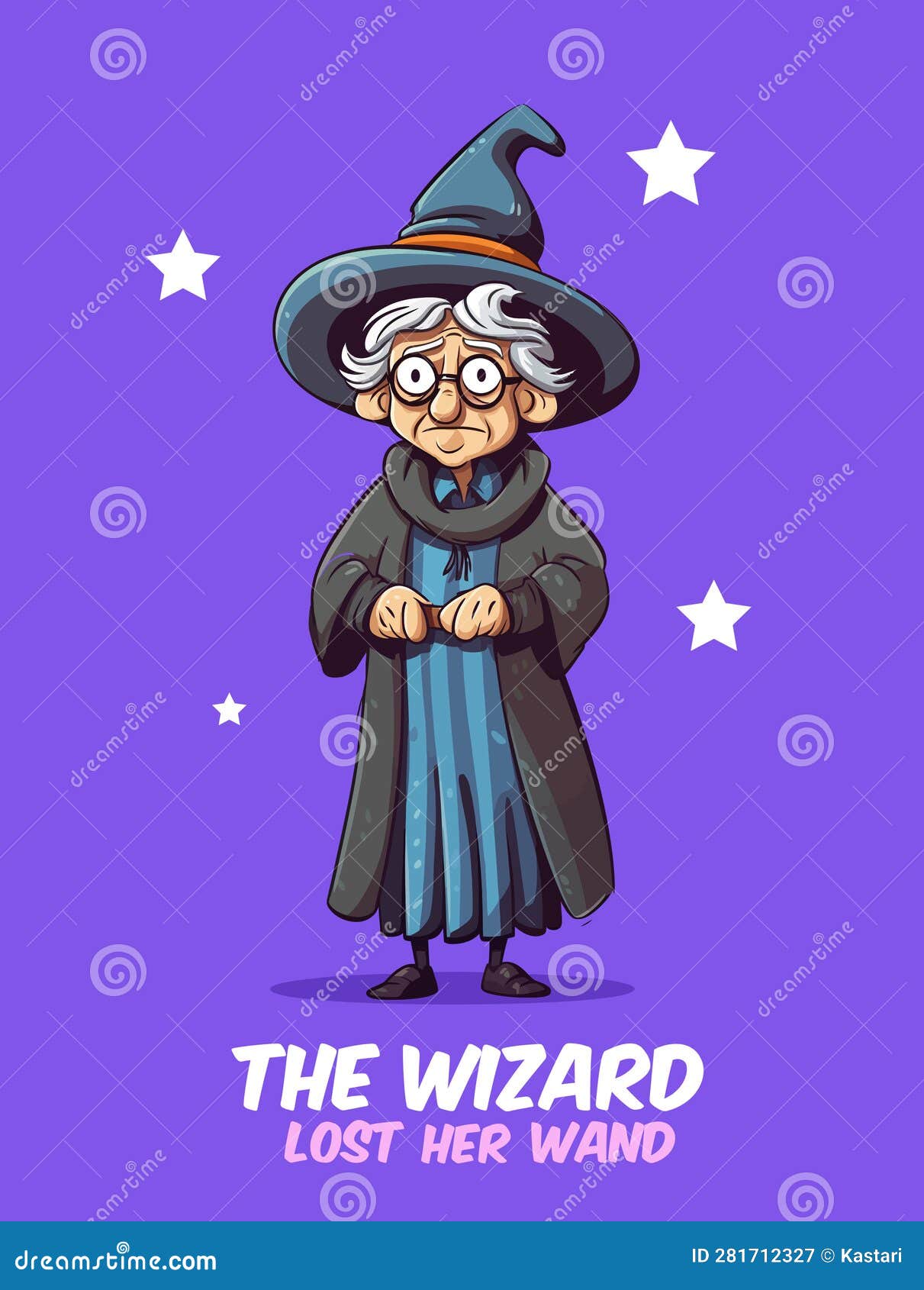 Vector Illustration, the Wizard Lost Her Virginity Stock Vector ...