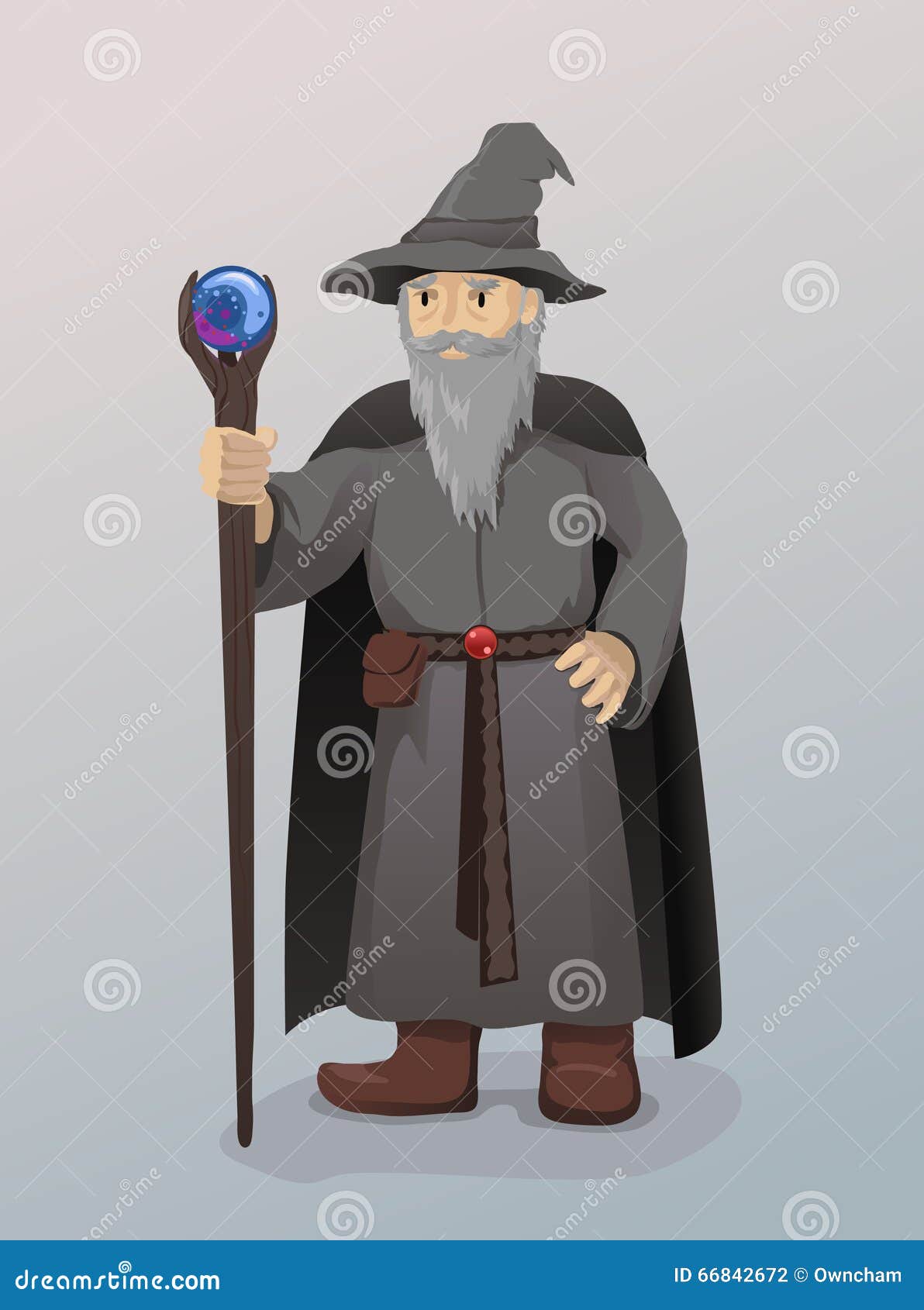 Wizard with Magic Wand stock vector. Illustration of drawing - 66842672