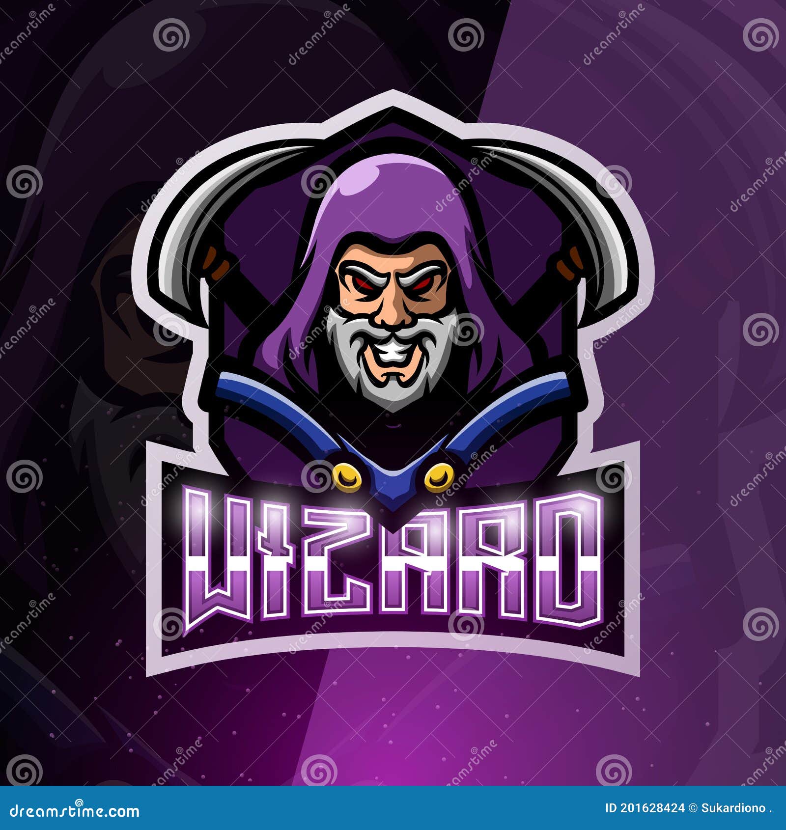Wizard Mascot Logo Design Vector With Modern Illustration Concept Style ...