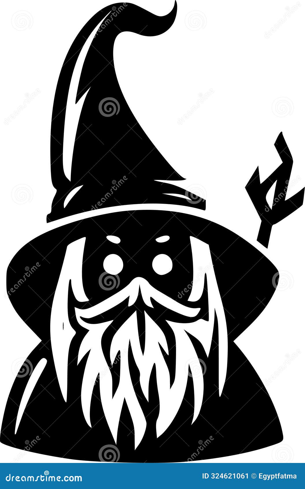 Wizard - Minimalist and Simple Silhouette - Vector Illustration Stock ...