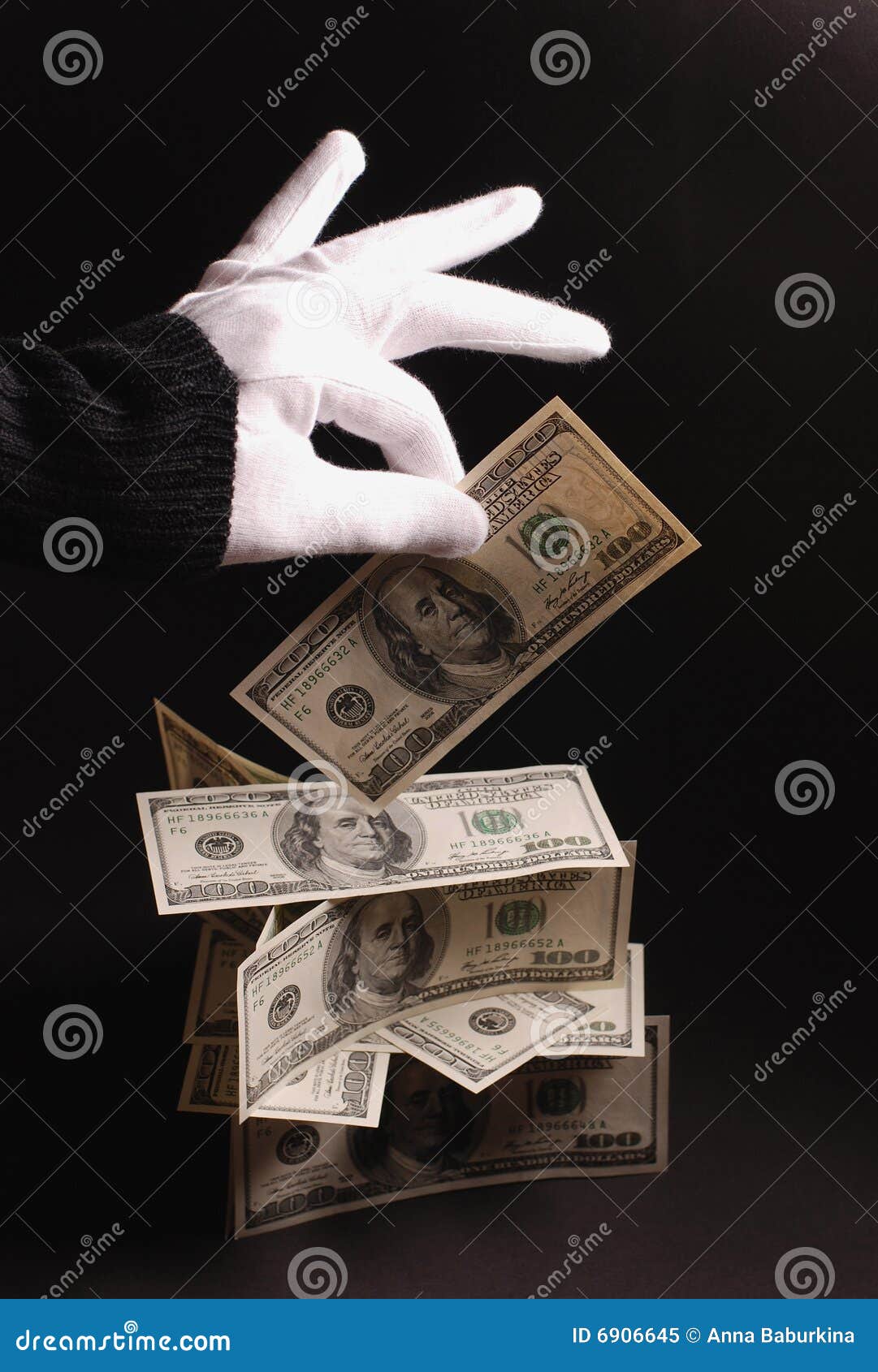 Wizard with money stock image. Image of gloves, illusion - 6906645