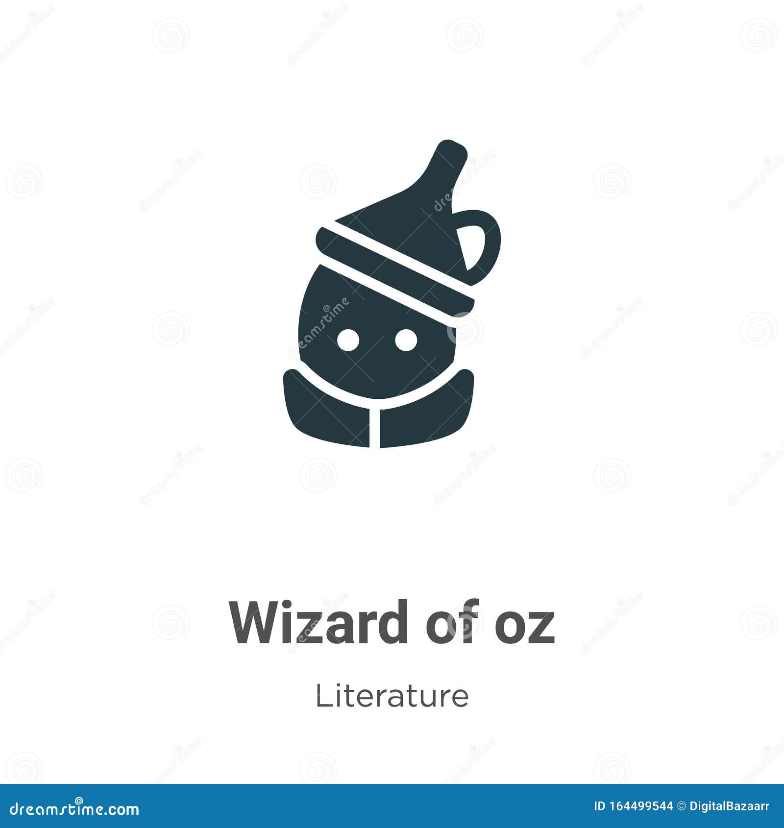 Wizard of Oz Vector Icon on White Background. Flat Vector Wizard of Oz ...