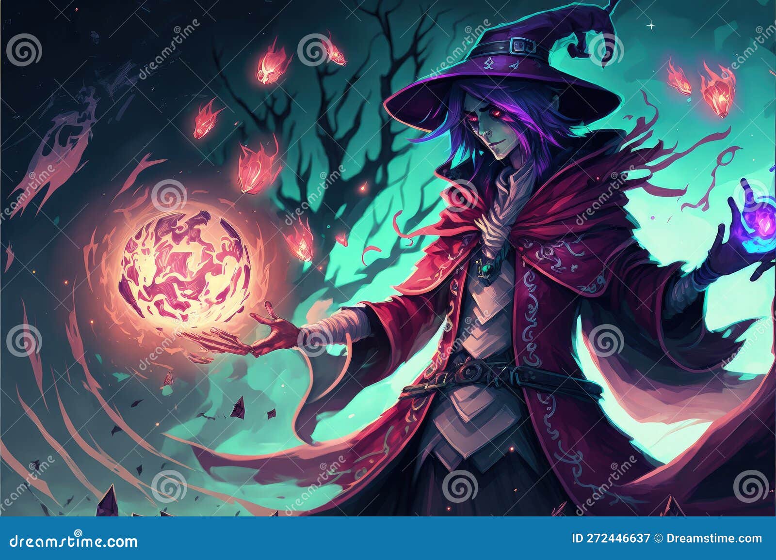 A Wizard, Reanimated from the Dead, Performs a Magical Incantation ...