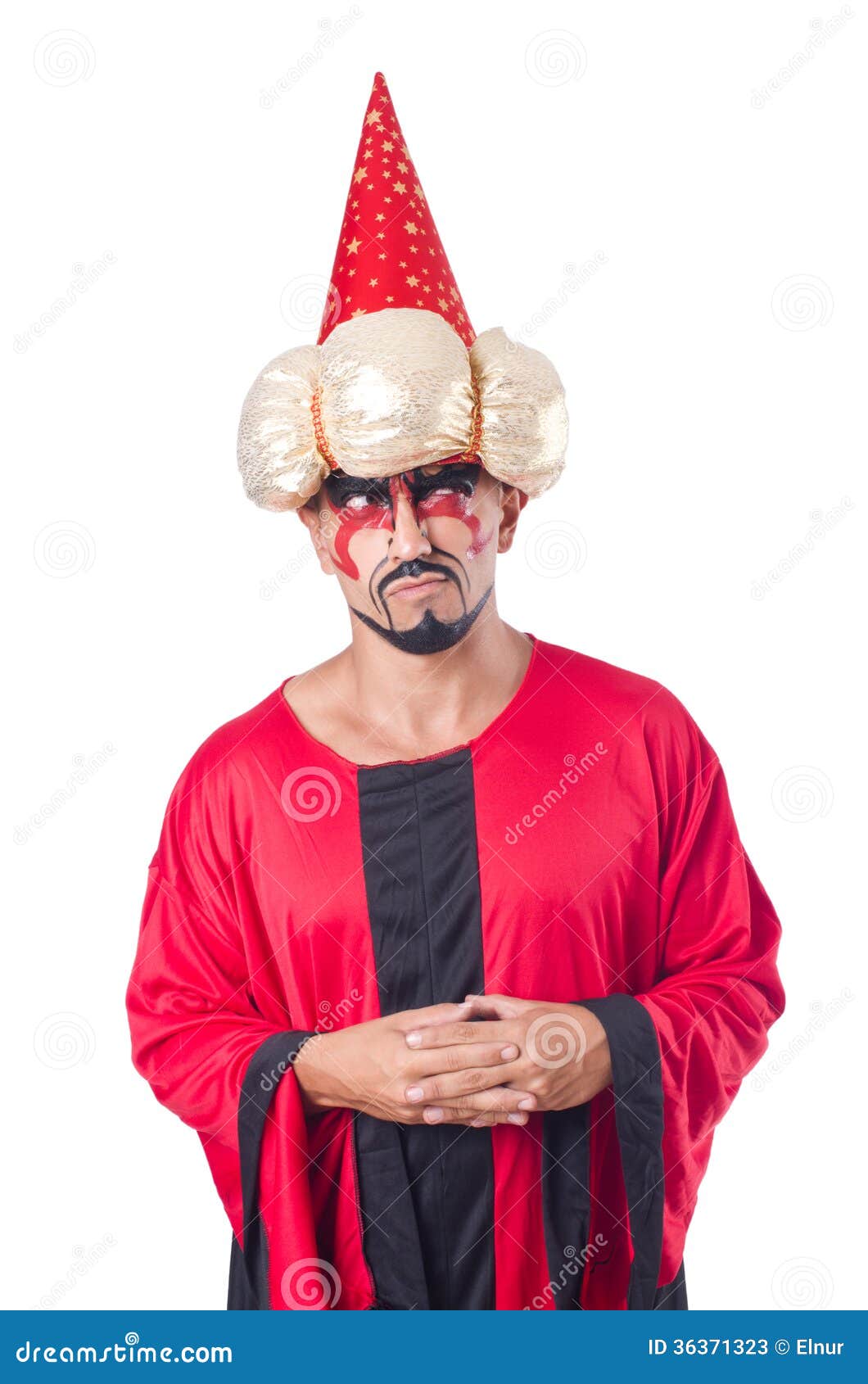 Wizard in red costume stock image. Image of myth, robe - 36371323