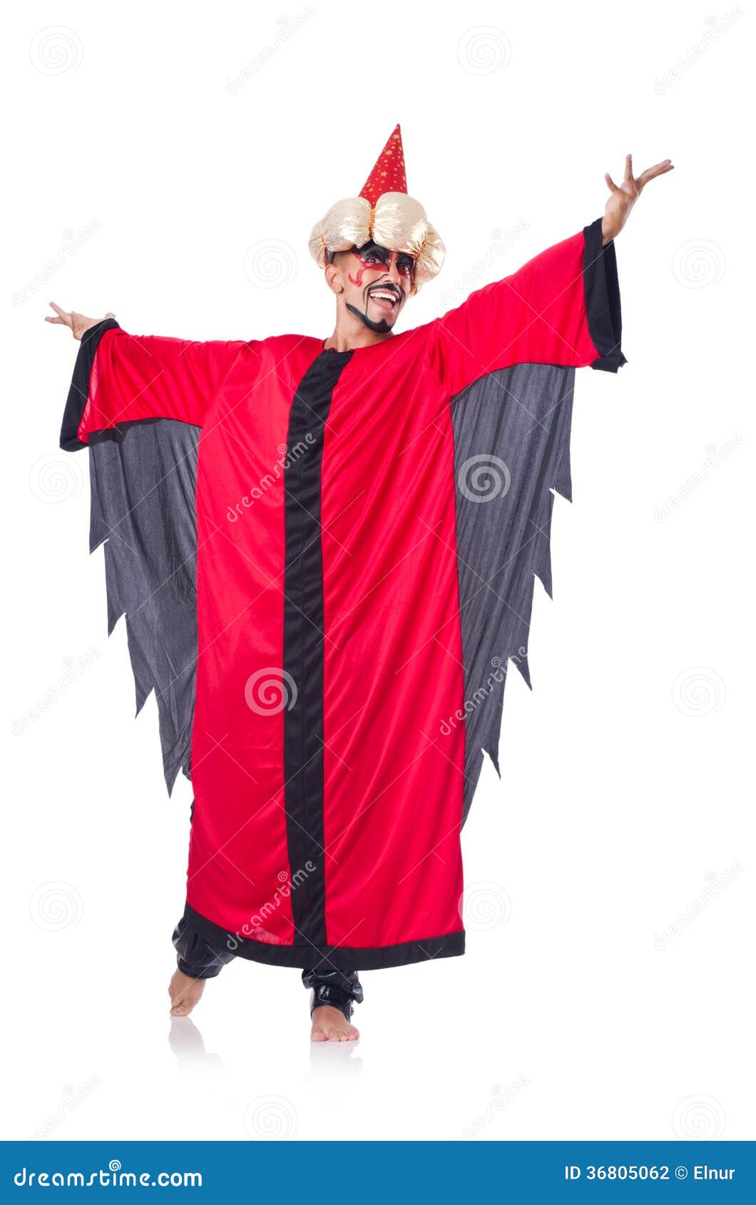 Wizard in red costume stock photo. Image of magical, mystery - 36805062