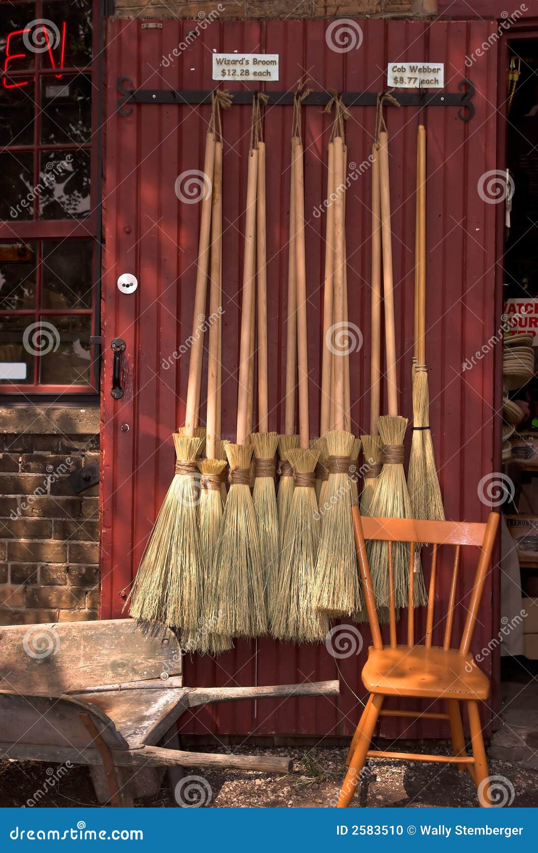 Wizard s Brooms stock photo. Image of handle, magic, wheelbarrel - 2583510