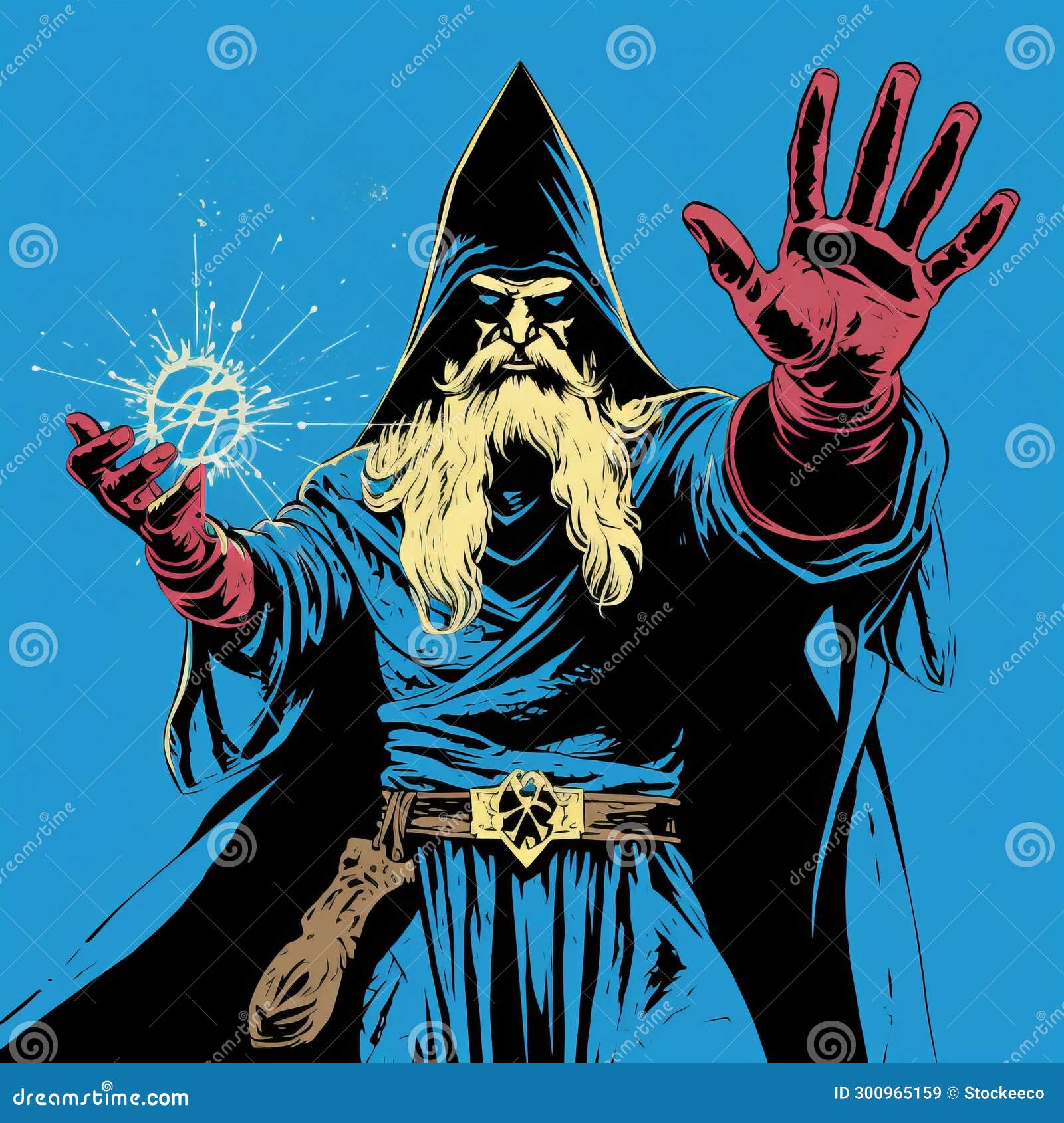 Wizard S Light: a Comic Book Style Illustration of a Powerful ...