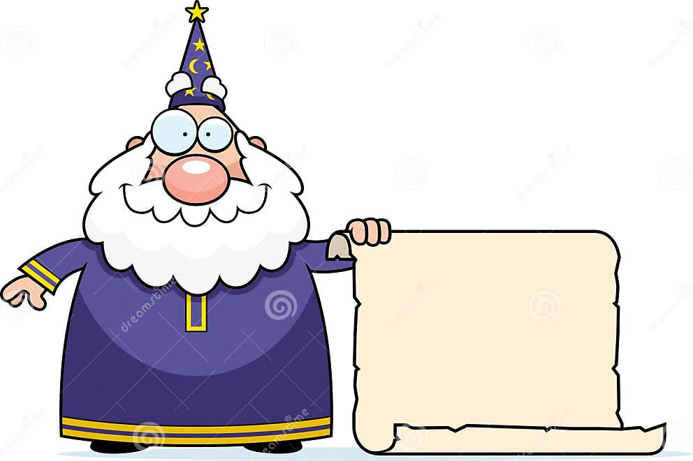 Wizard Scroll stock vector. Illustration of standing - 13059499