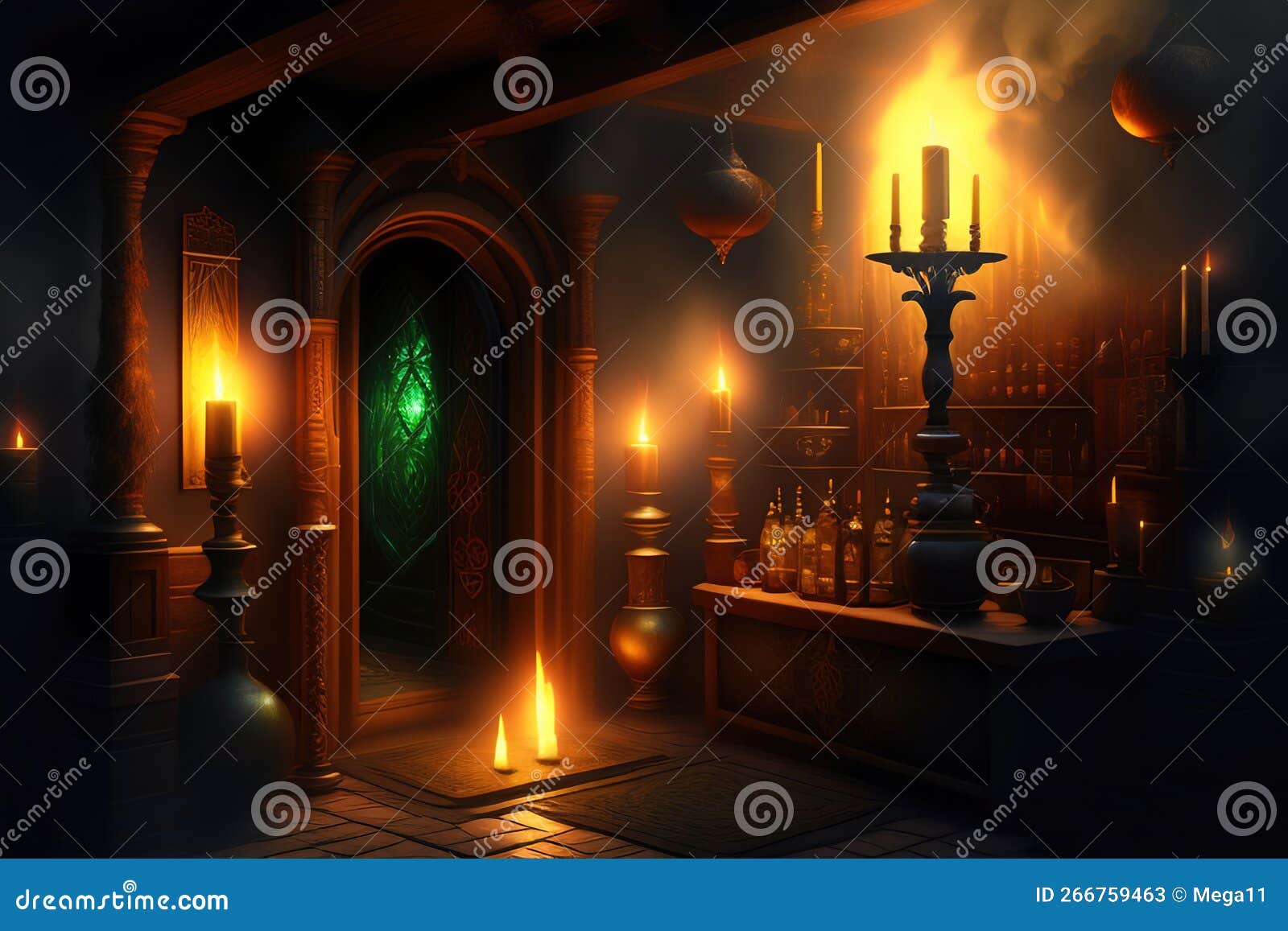 Generative AI: Wizard Shop Selling Various Magic Related Items Stock ...