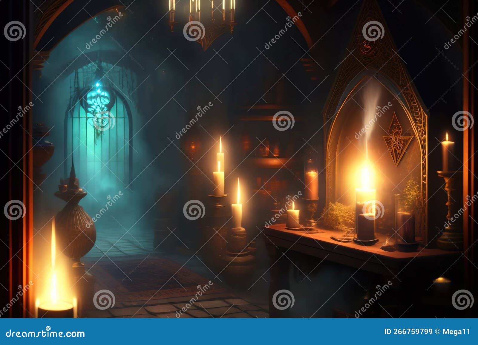 Generative AI: Wizard Shop Selling Various Magic Related Items Stock ...