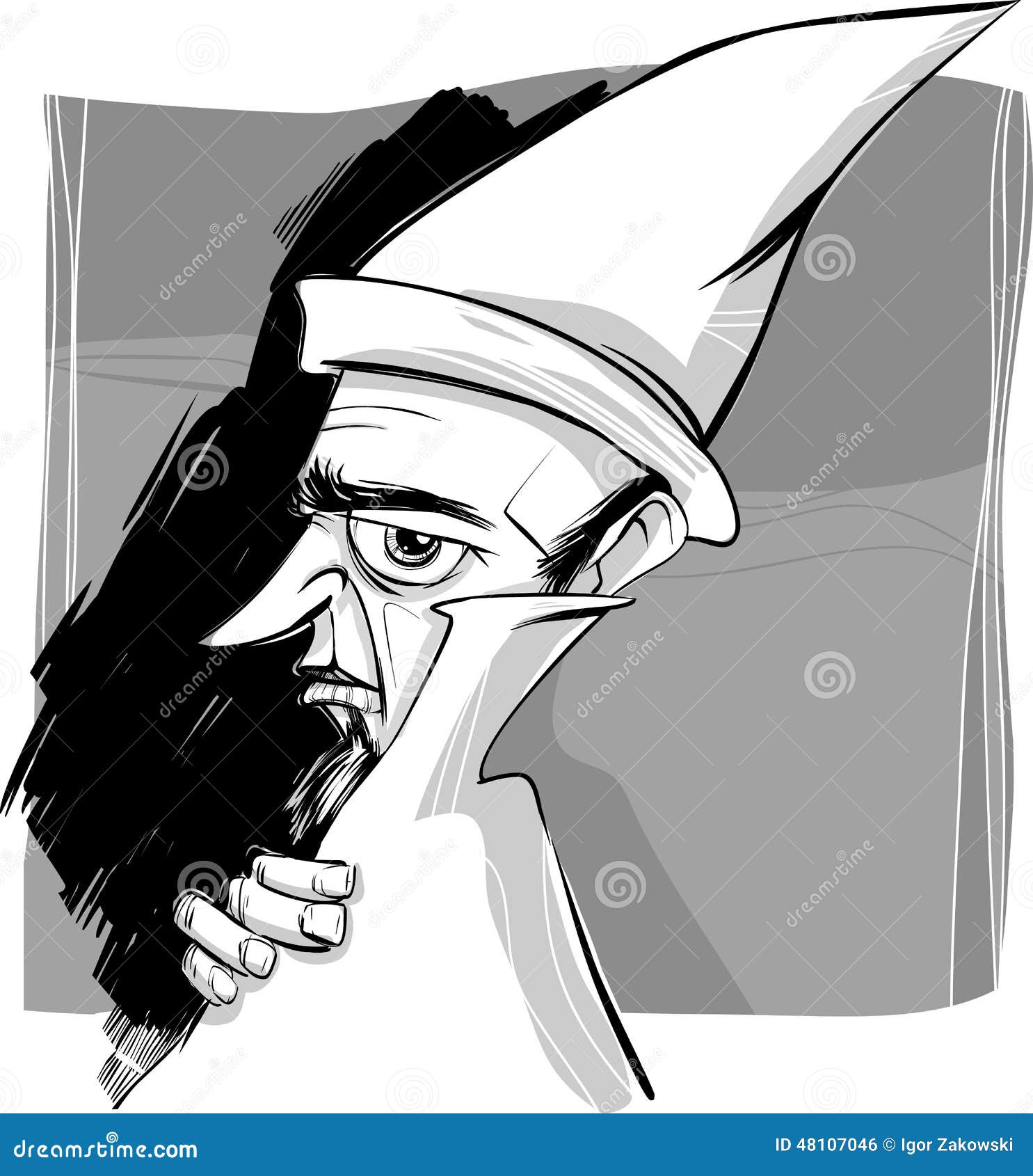 Wizard Sketch Drawing Illustration Stock Vector - Illustration of ...