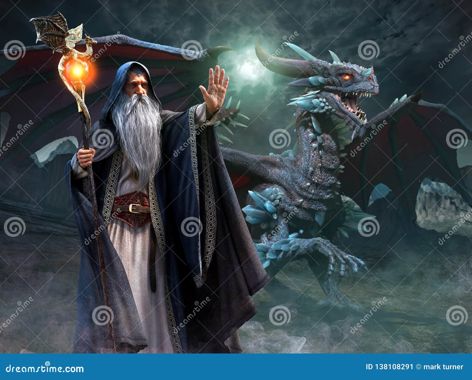 A Wizard Vector Illustration | CartoonDealer.com #6242820