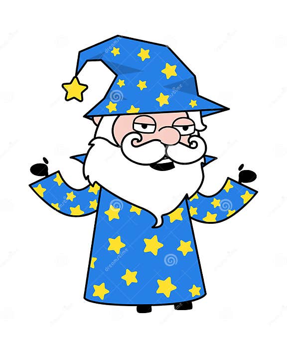 Wizard Talking Cartoon stock vector. Illustration of magician - 191427822