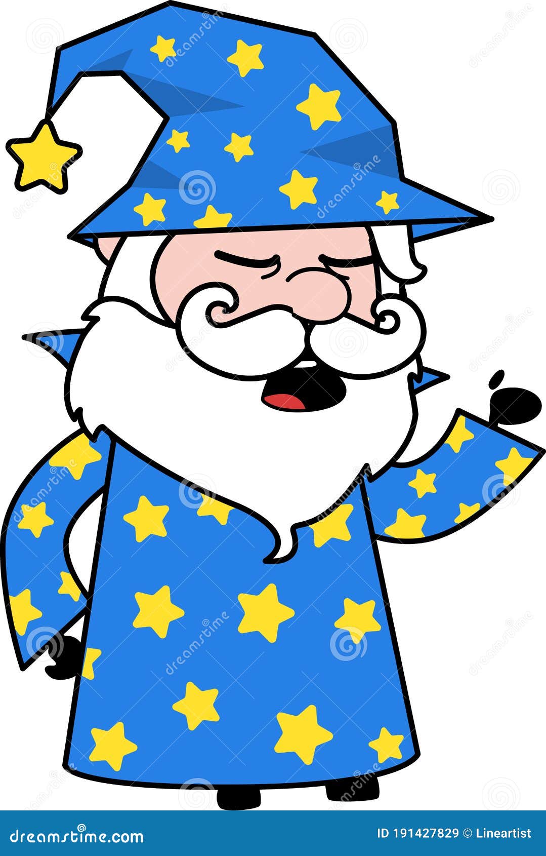 Wizard Talking Unamused Face Cartoon | CartoonDealer.com #191427829