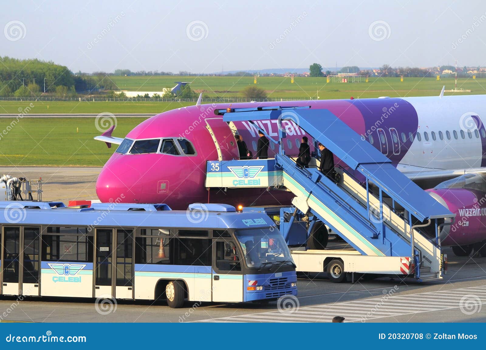 WIZZAIR Airbus A320 Boarding Editorial Stock Photo - Image of freighter ...