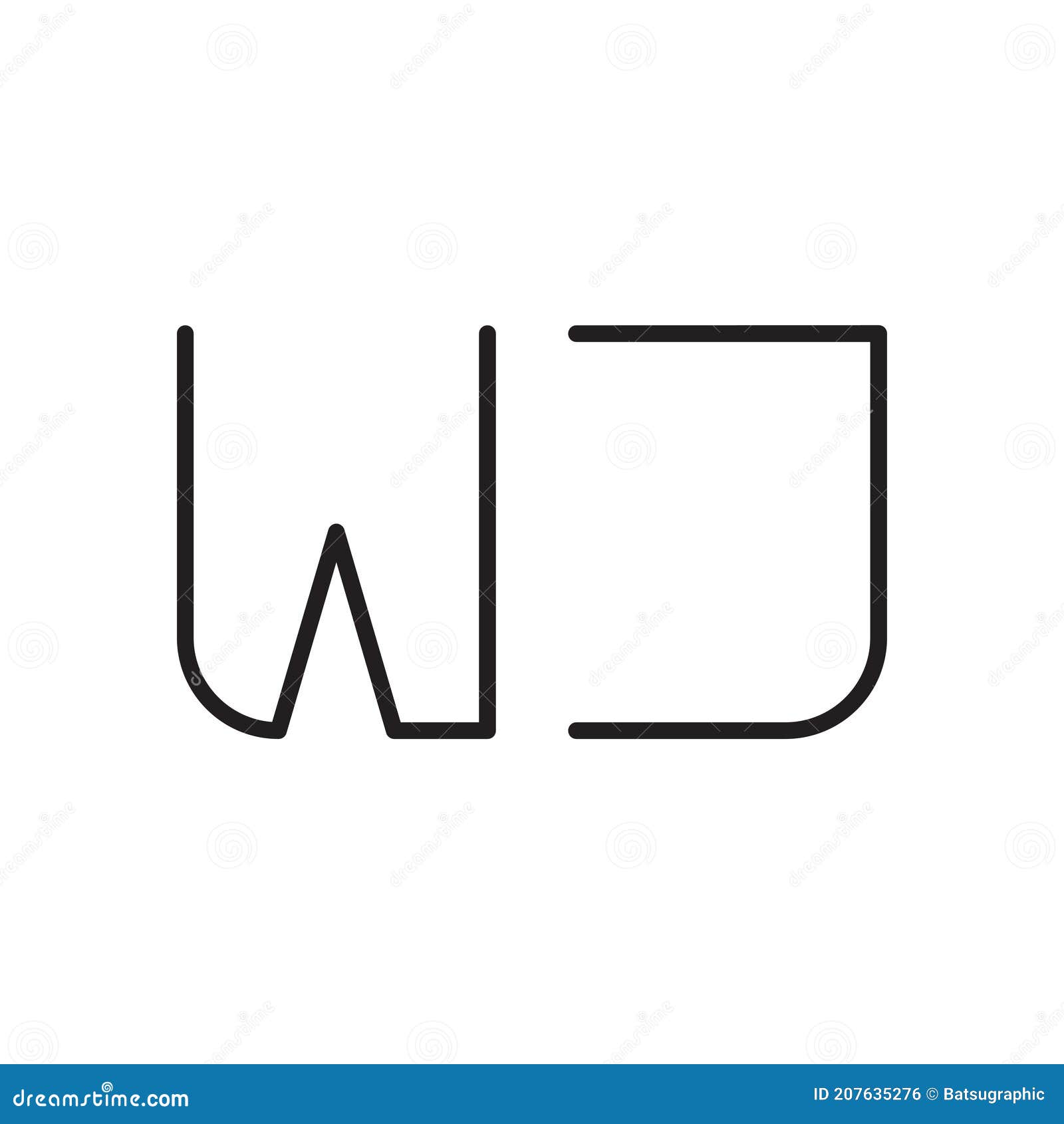Wj Initial Letter Vector Logo Icon Stock Vector - Illustration of ...