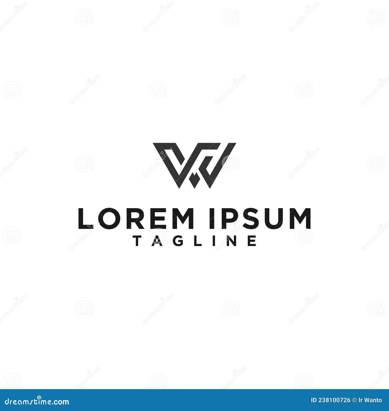 Wj or Jw Monogram Logo Design Stock Vector - Illustration of creative ...