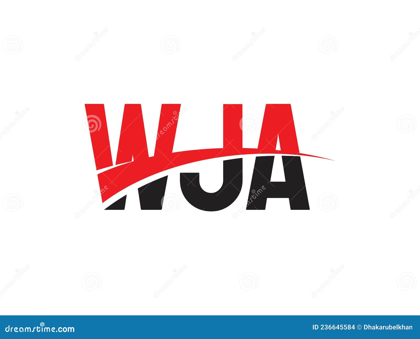 WJA Letter Initial Logo Design Vector Illustration Stock Vector ...