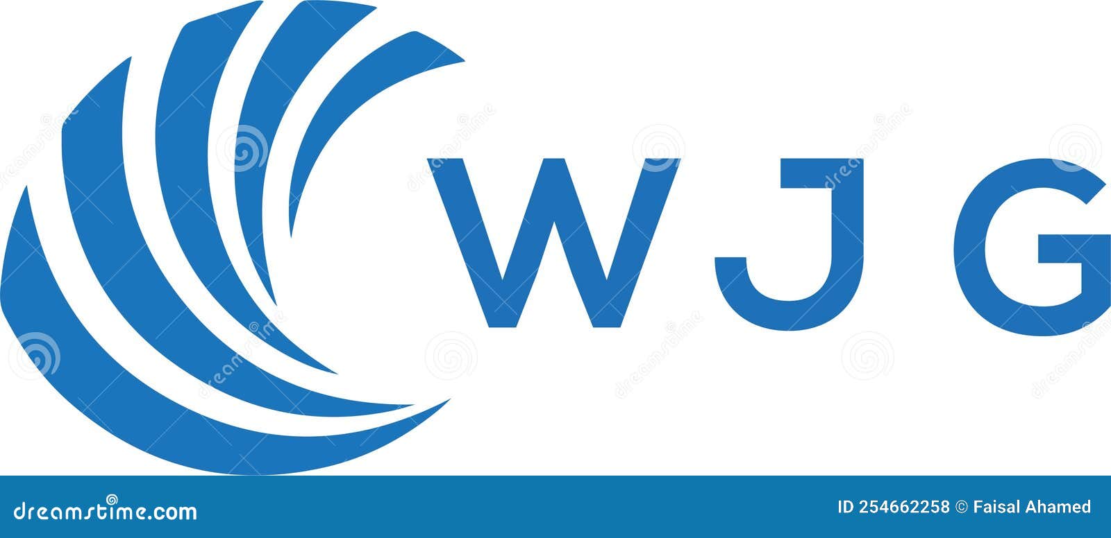 WJG Letter Logo Design on White Background. WJG Creative Circle Letter ...