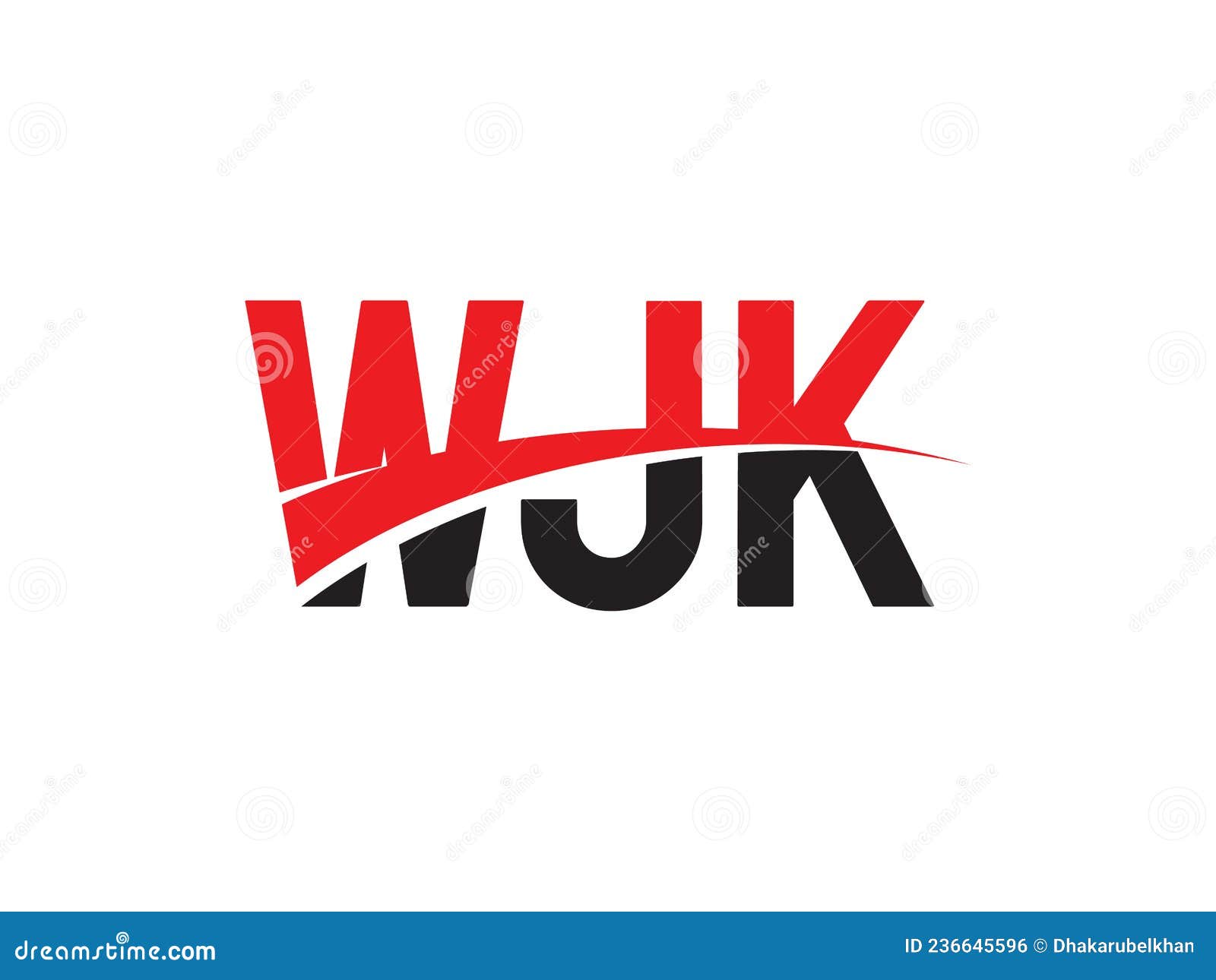 WJK Letter Initial Logo Design Vector Illustration Stock Vector ...