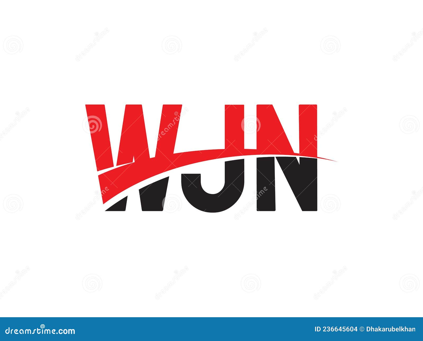 WJN Letter Initial Logo Design Vector Illustration Stock Vector ...