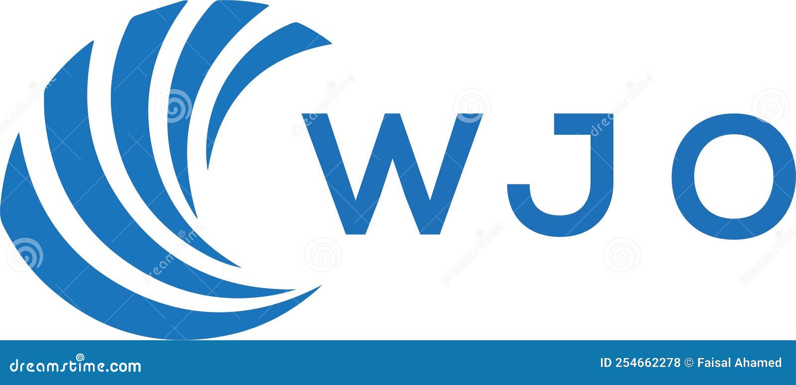 WJO Letter Logo Design on White Background. WJO Creative Circle Letter ...