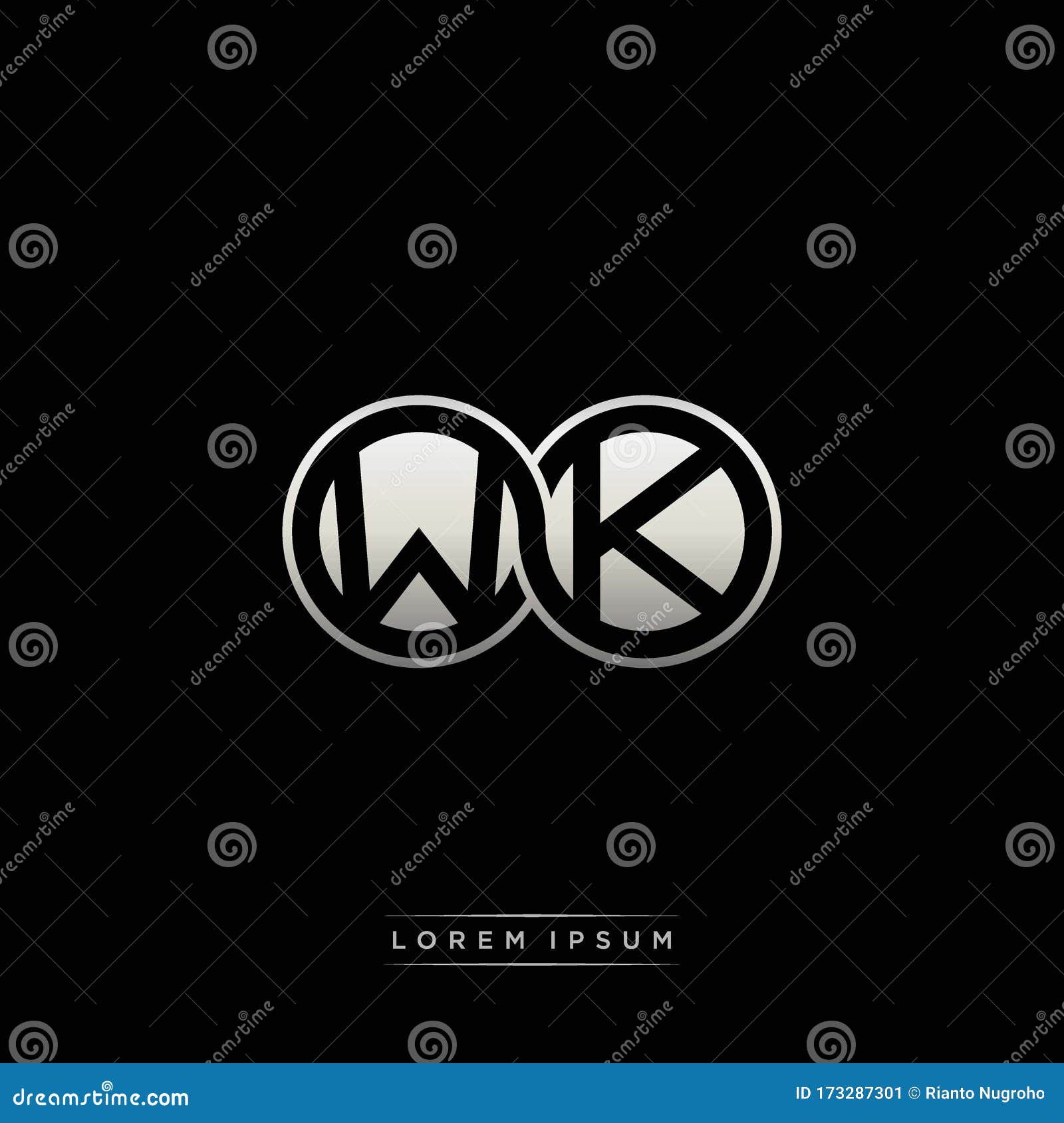 WK Initial Letter Linked Circle Capital Monogram Logo Modern Template ... WK Initial Letter Linked Circle Capital Monogram Logo Modern Template ...