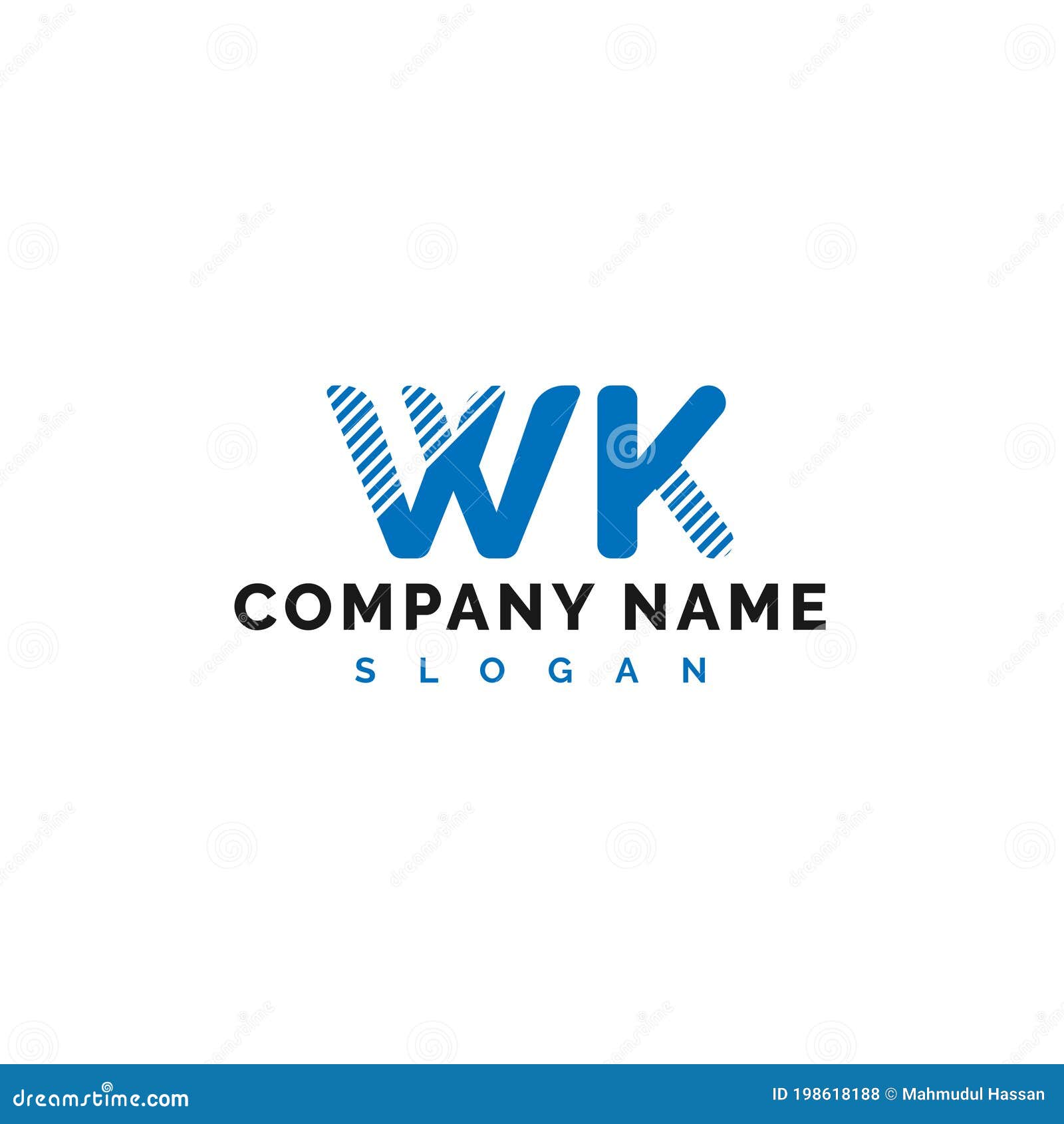 WK Letter Logo Design. WK Letter Logo Vector Illustration - Vector ...