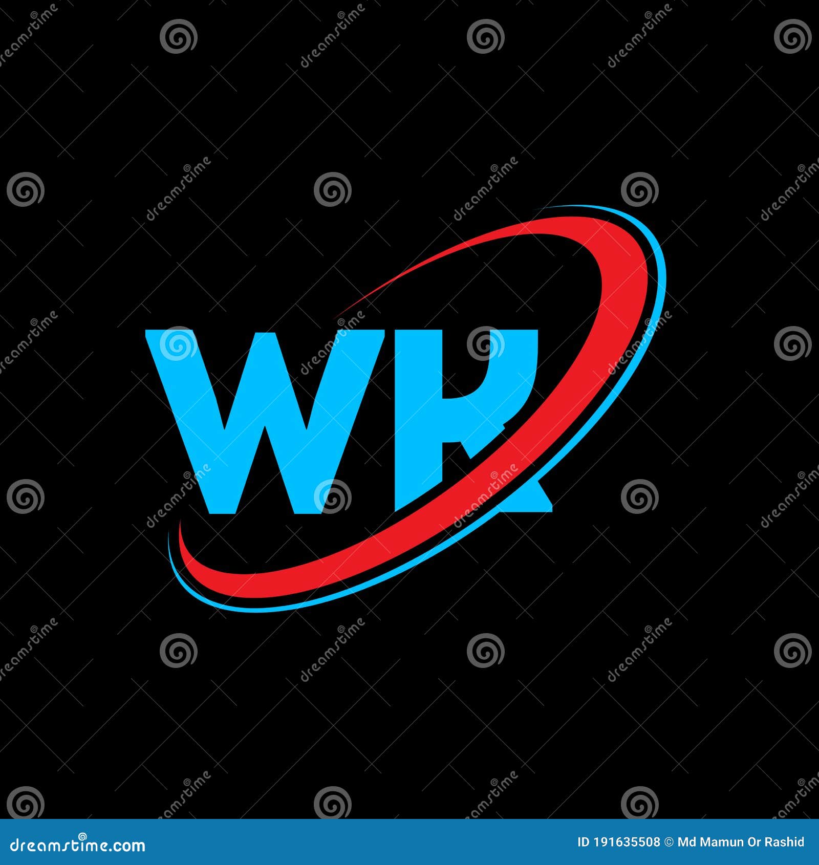 WK W K Letter Logo Design. Initial Letter WK Linked Circle Uppercase ...