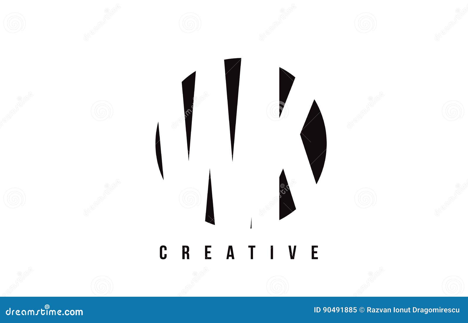 WK W K White Letter Logo Design with Circle Background. Stock Vector ...