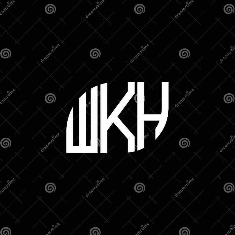 WKH Letter Logo Design on Black Background. WKH Creative Initials ...