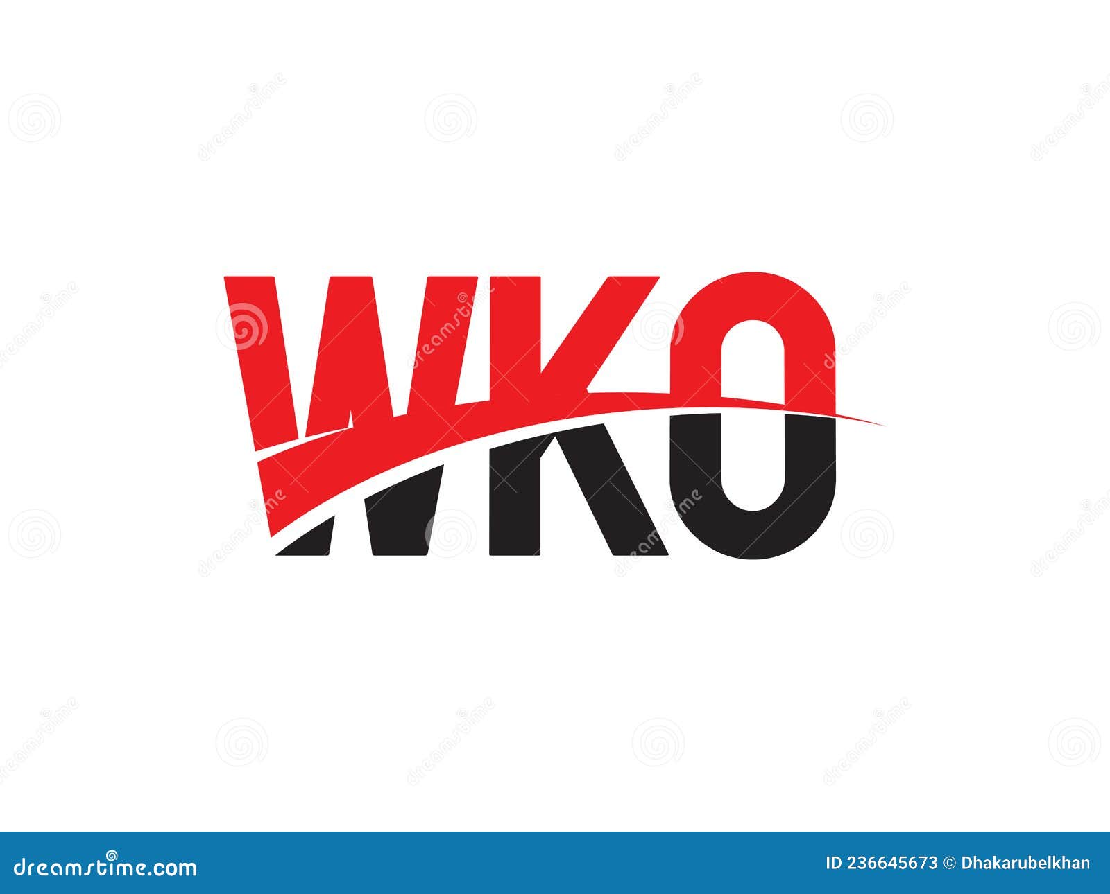 WKO Letter Initial Logo Design Vector Illustration Stock Vector ...