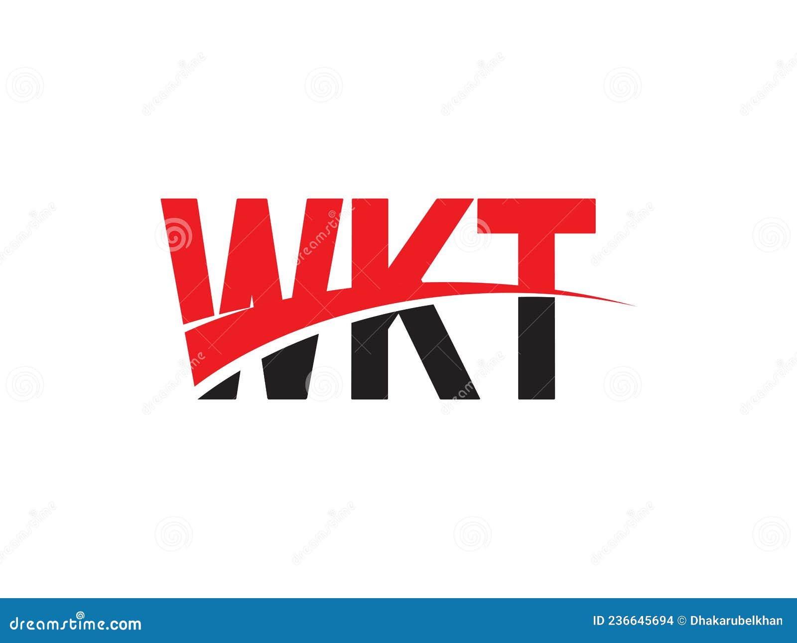 WKT Letter Initial Logo Design Vector Illustration Stock Vector ...