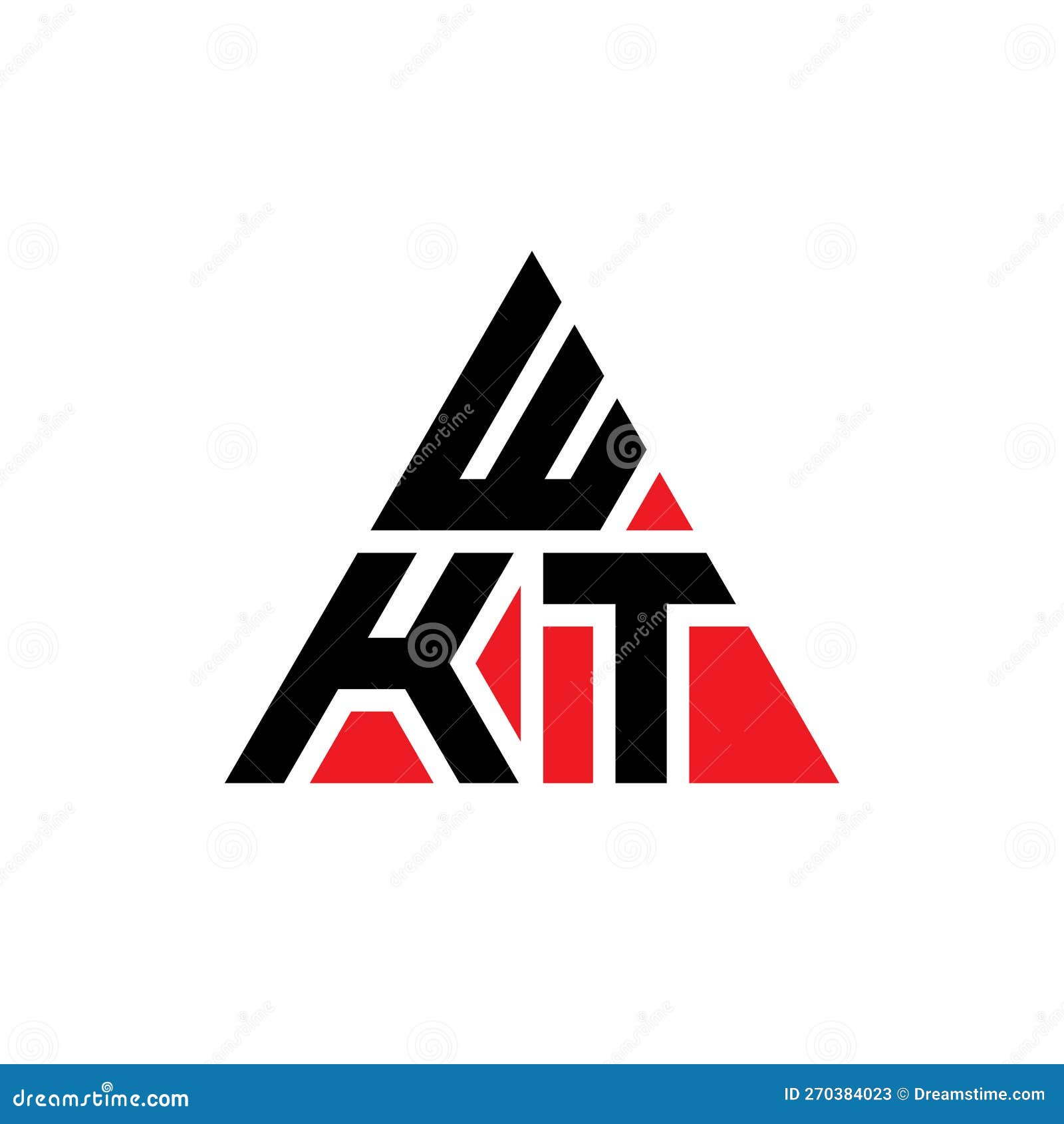 WKT Triangle Letter Logo Design with Triangle Shape. WKT Triangle Logo ...