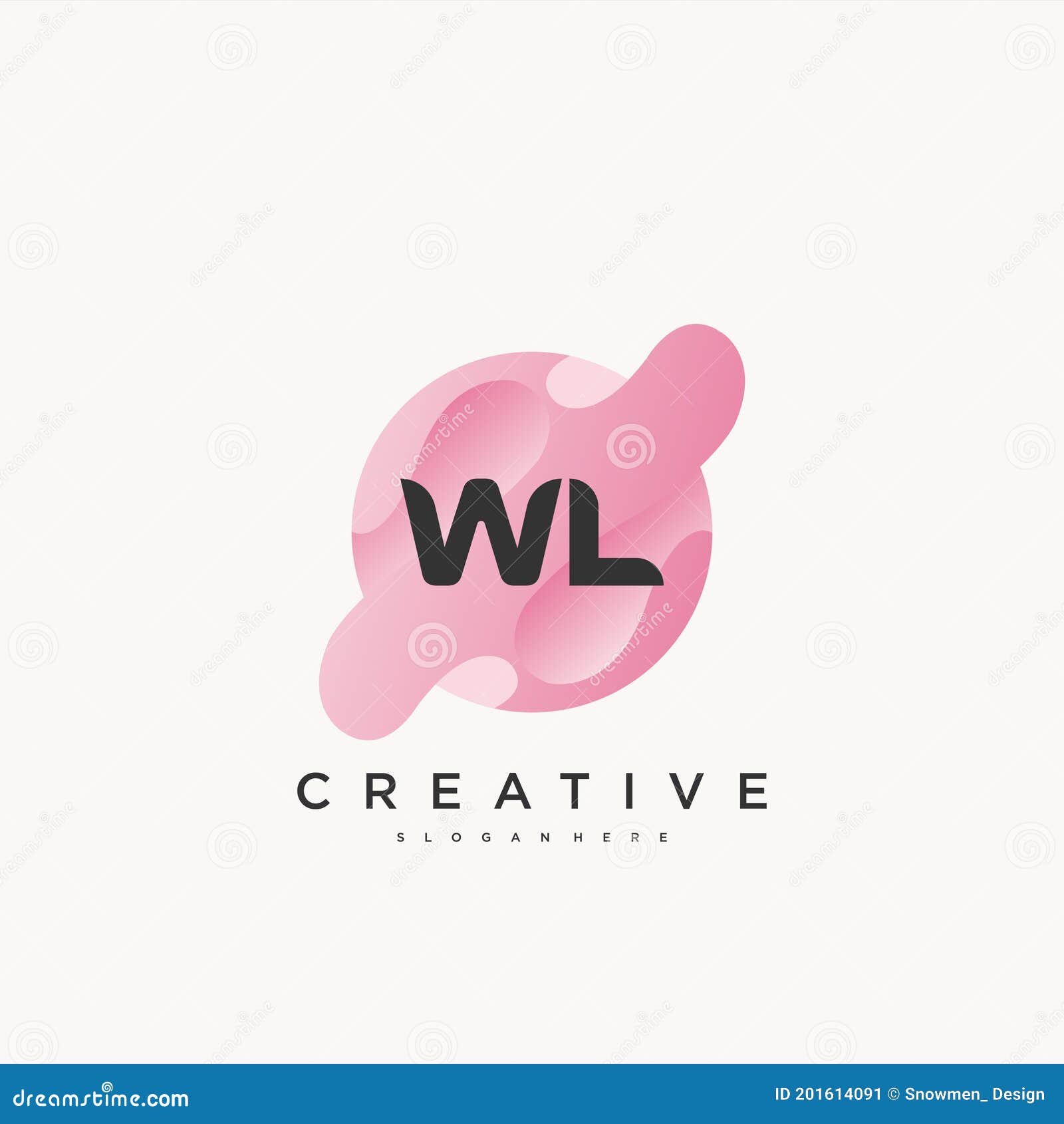 WL Initial Letter Colorful Logo Icon Design Template Elements Vector ...