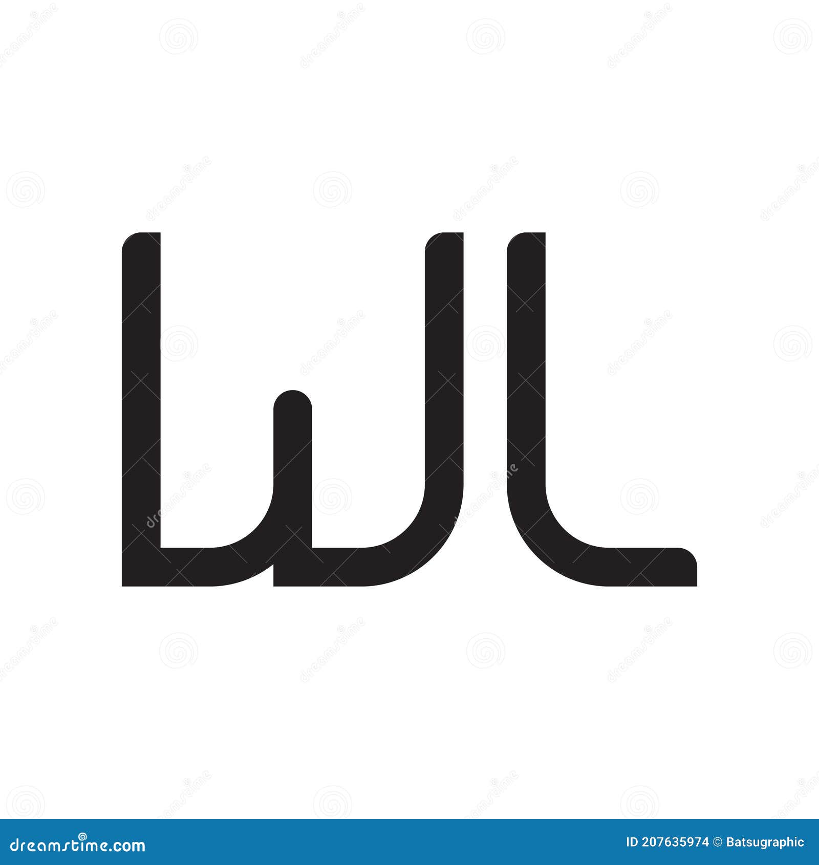 Wl Initial Letter Vector Logo Icon Stock Vector - Illustration of ...