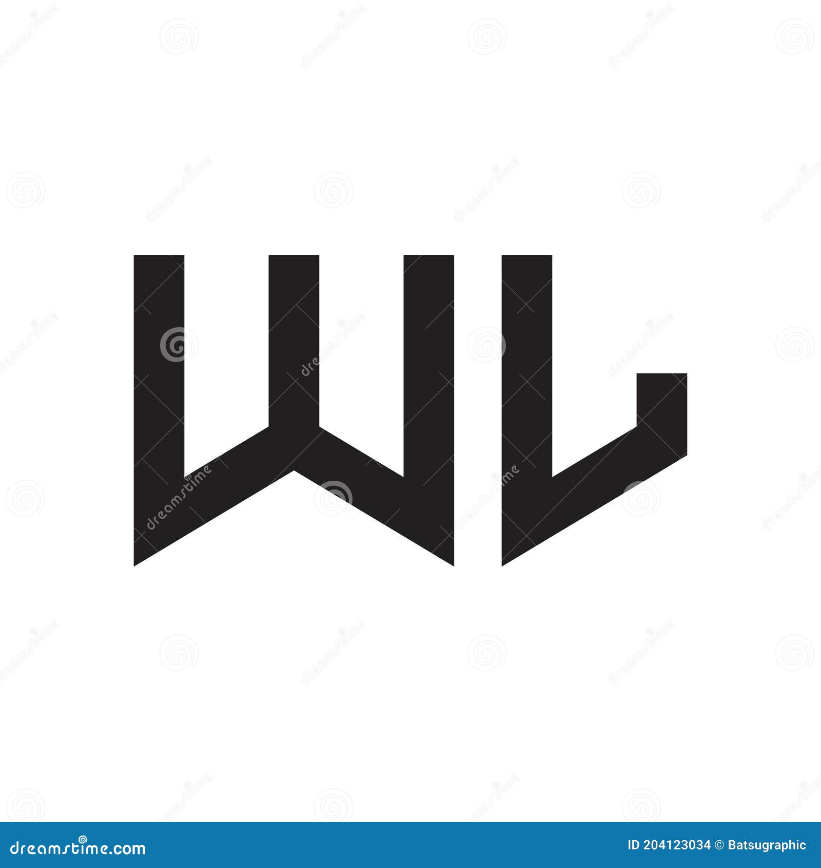 Wl Initial Letter Vector Logo Icon Stock Vector - Illustration of ...