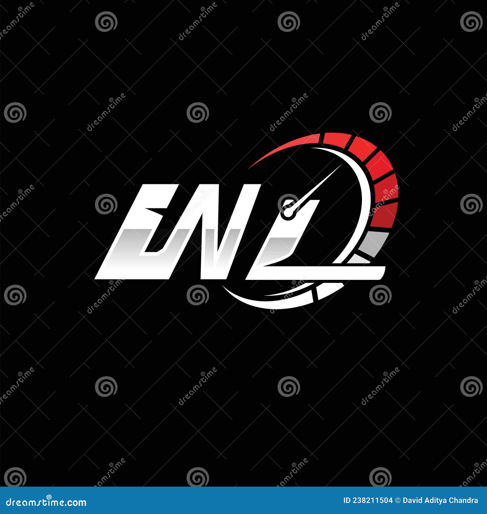 WL Logo Letter Speed Meter Racing Style Stock Vector - Illustration of ...