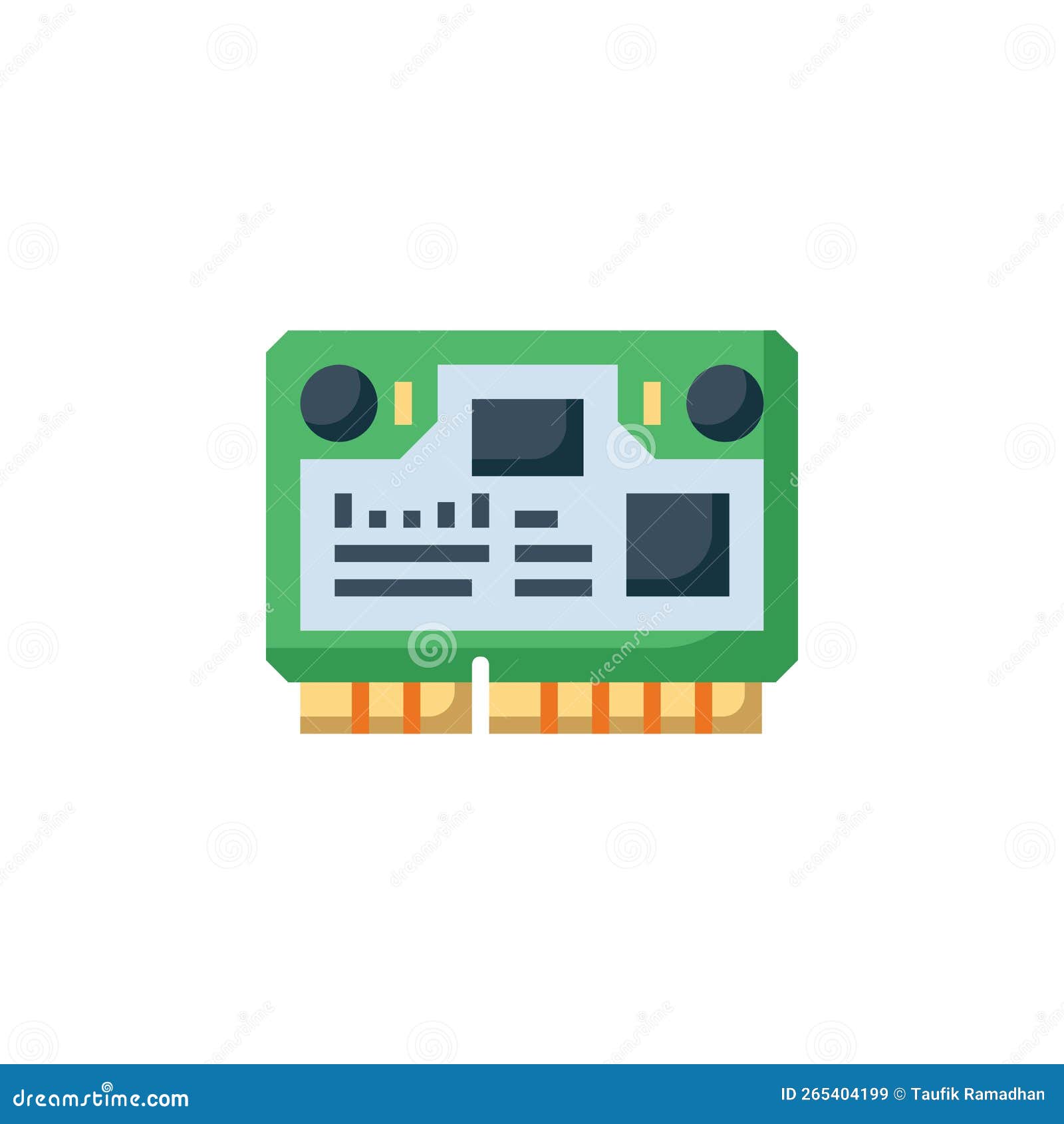 Wlan Card Vector Icon. Computer Component Icon Flat Style. Perfect Use ...