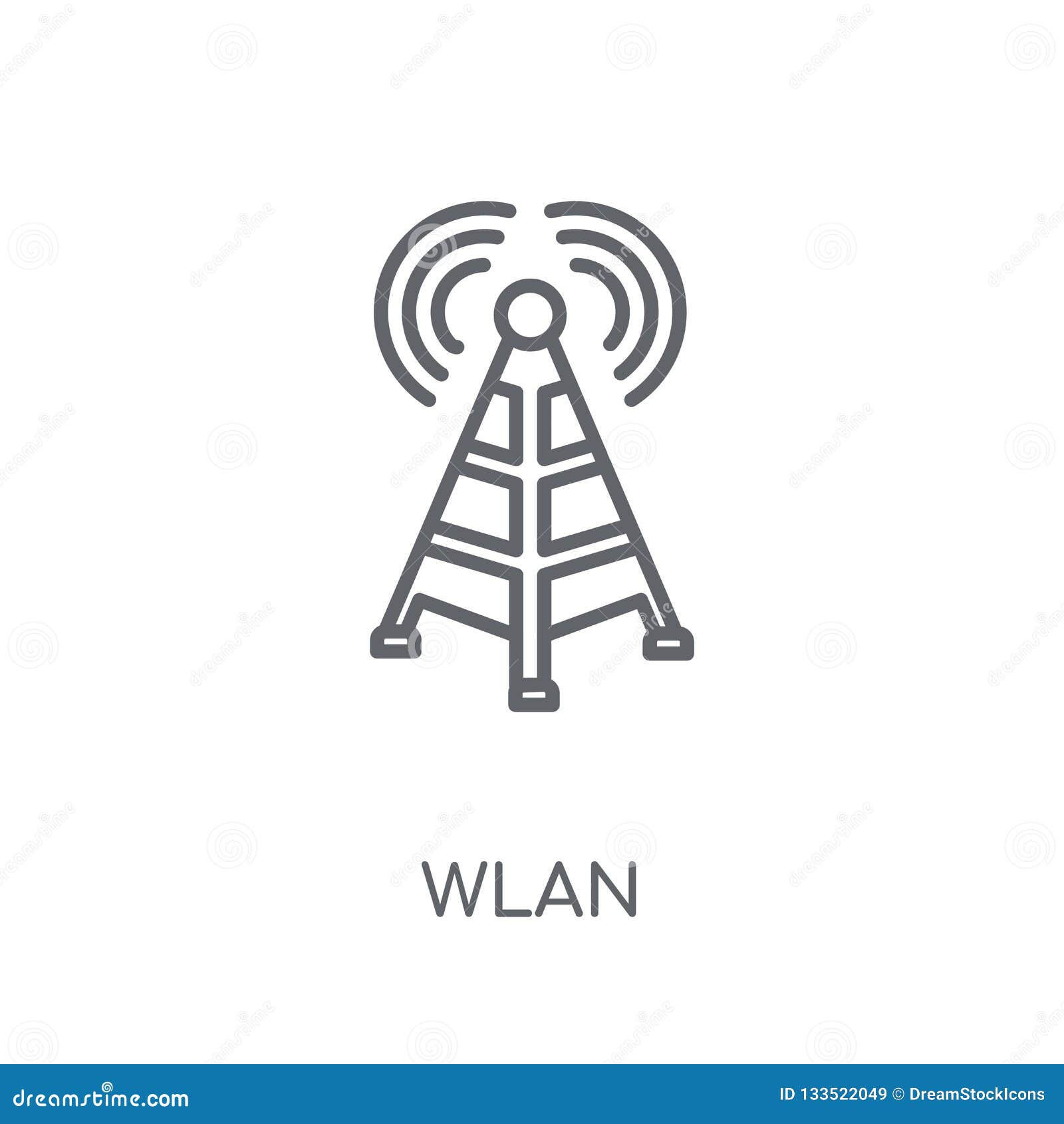 Wlan Linear Icon. Modern Outline Wlan Logo Concept on White Back Stock ...