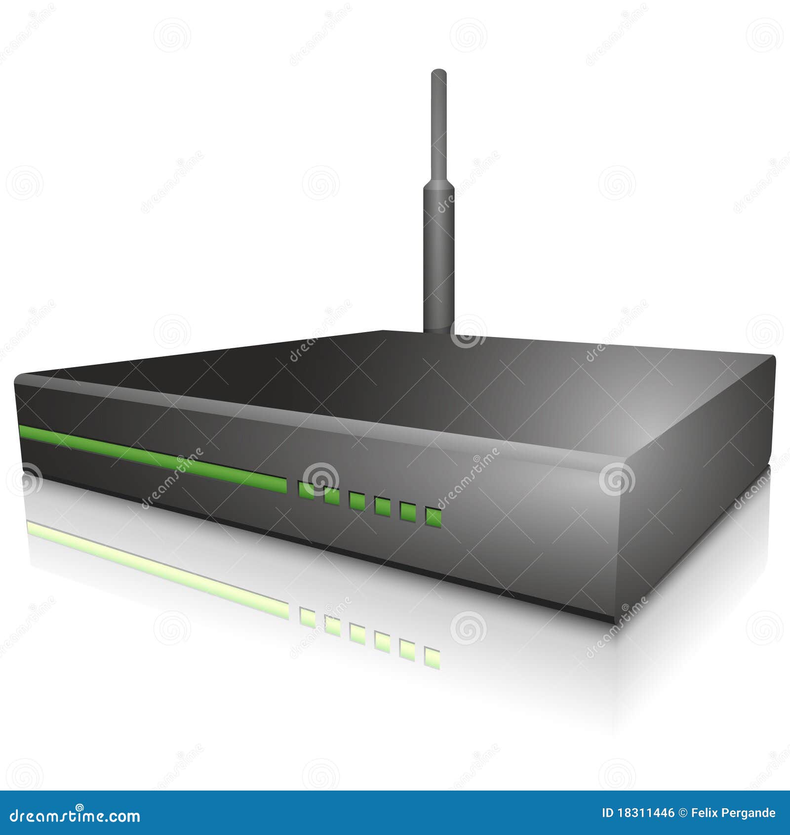 WLAN Router stock vector. Illustration of high, mobile - 18311446