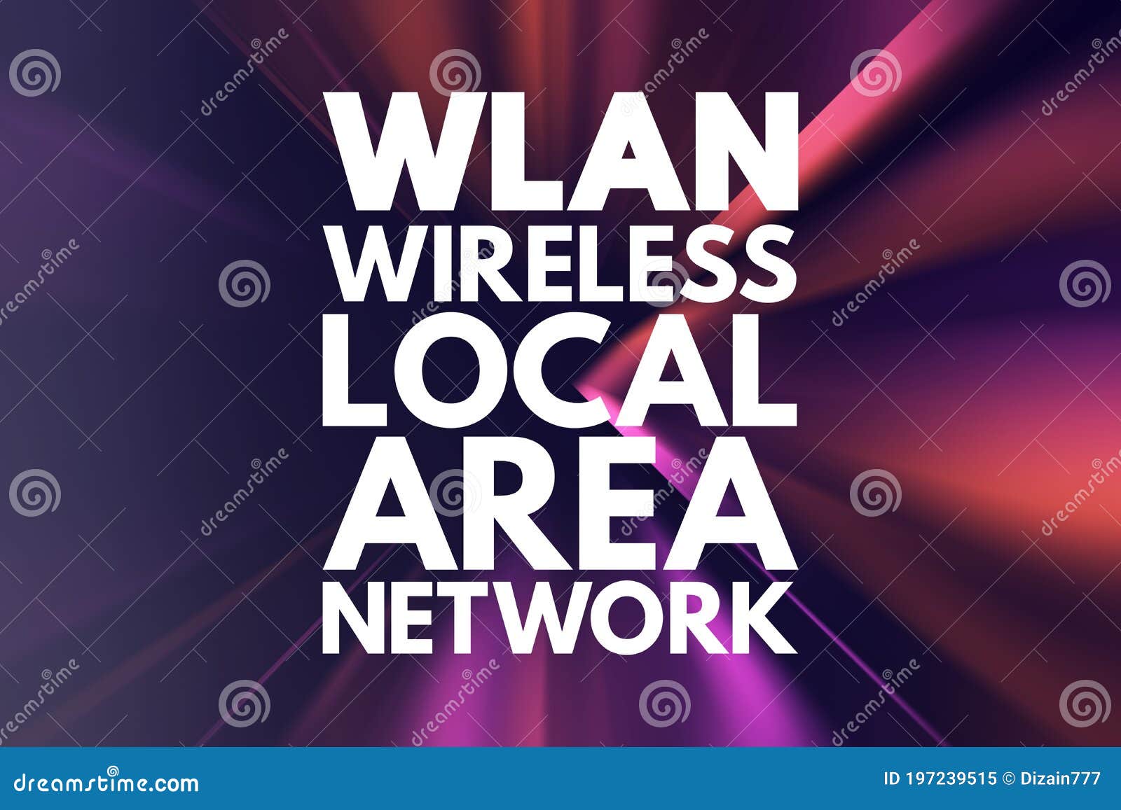 WLAN - Wireless Local Area Network Acronym, Technology Concept ...