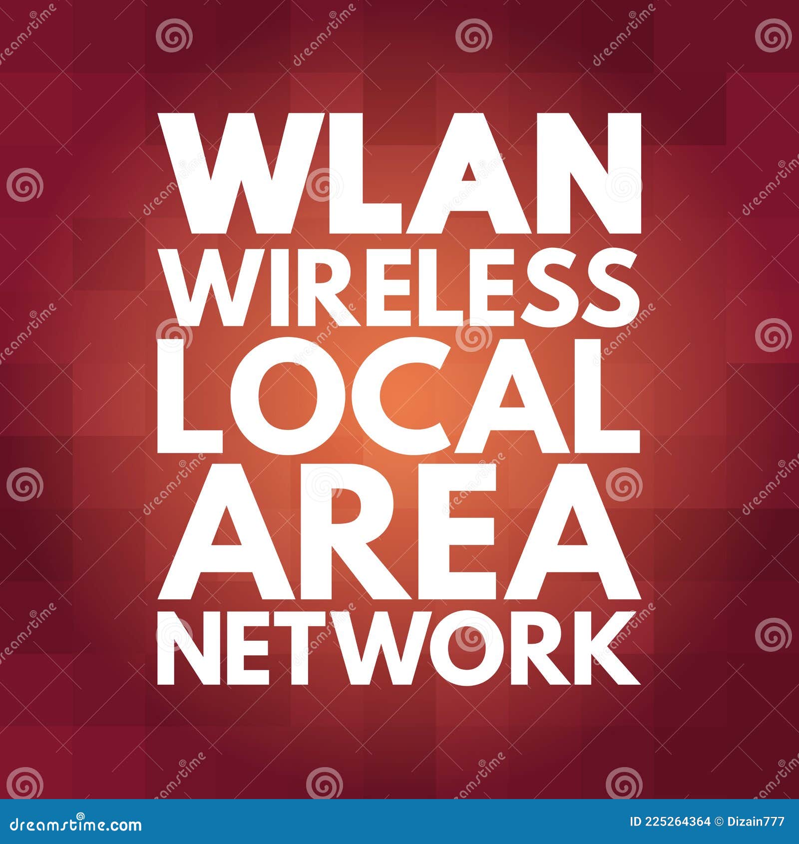 WLAN - Wireless Local Area Network Acronym, Technology Concept ...
