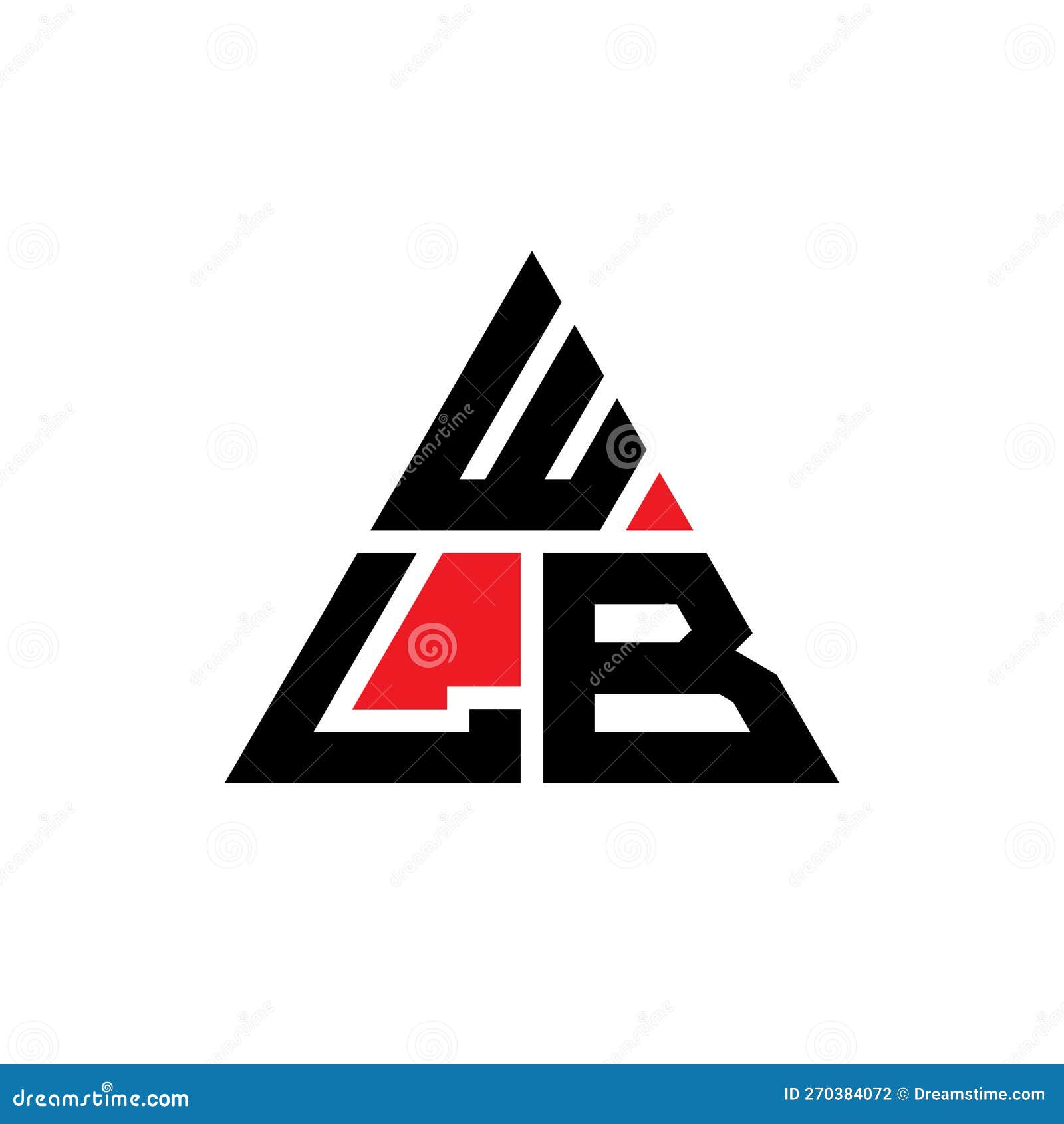 WLB Triangle Letter Logo Design with Triangle Shape. WLB Triangle Logo ...