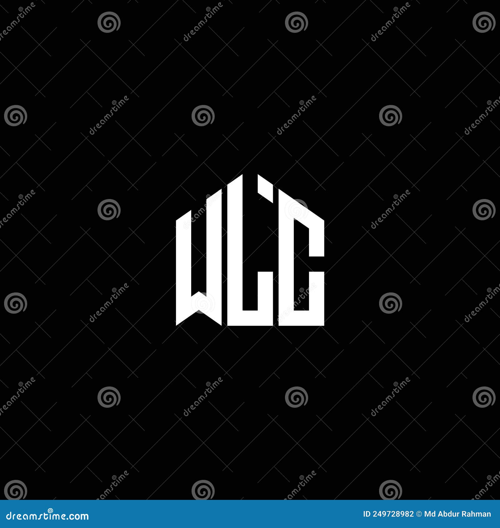WLC Letter Logo Design on BLACK Background. WLC Creative Initials ...