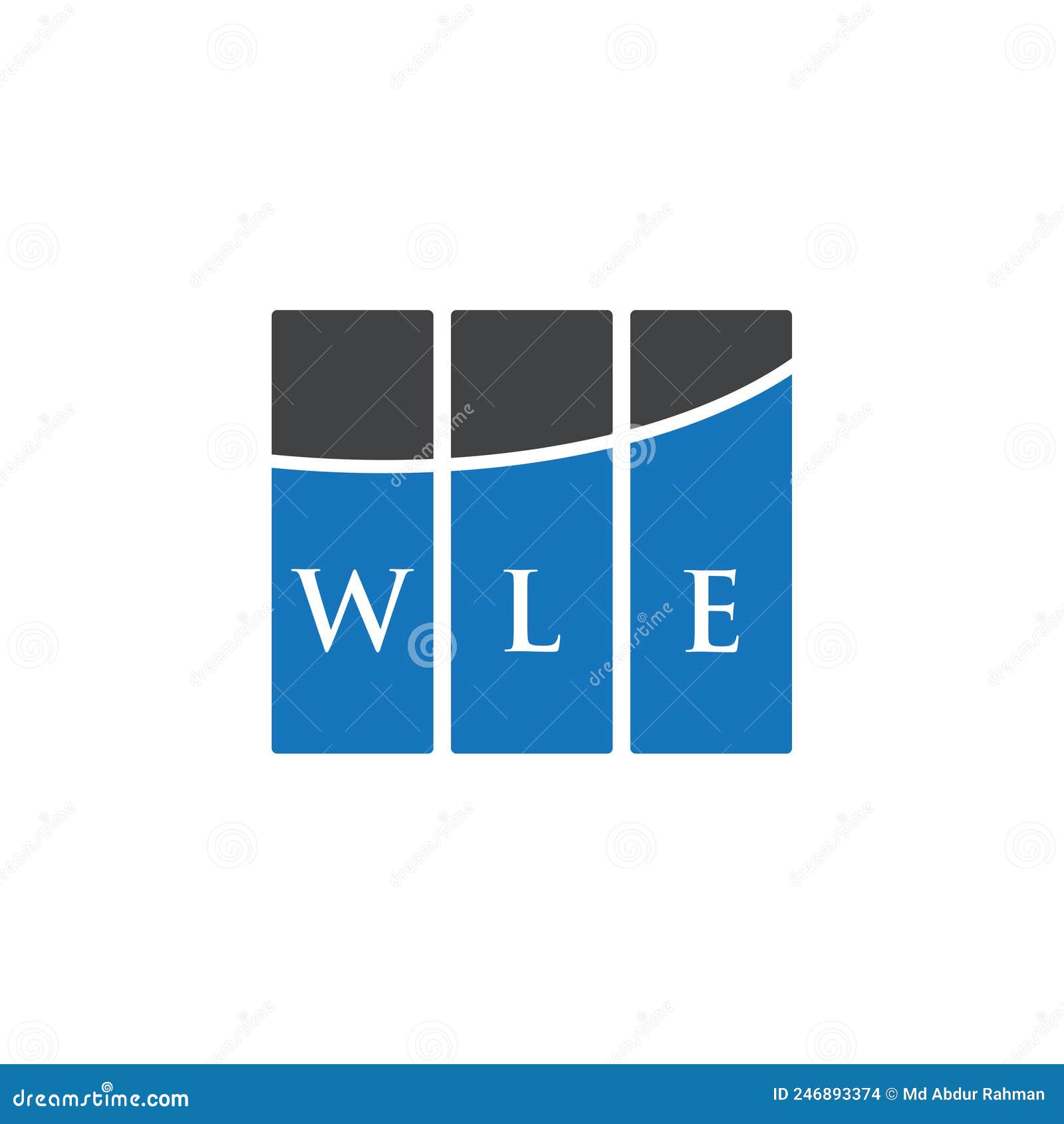 WLE Letter Logo Design on WHITE Background. WLE Creative Initials ...
