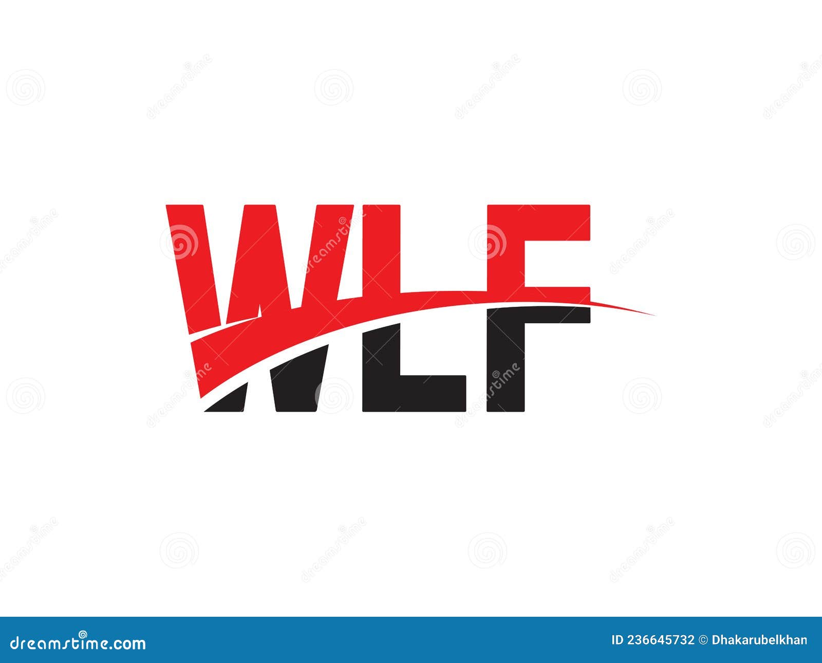 WLF Letter Initial Logo Design Vector Illustration Stock Vector ...