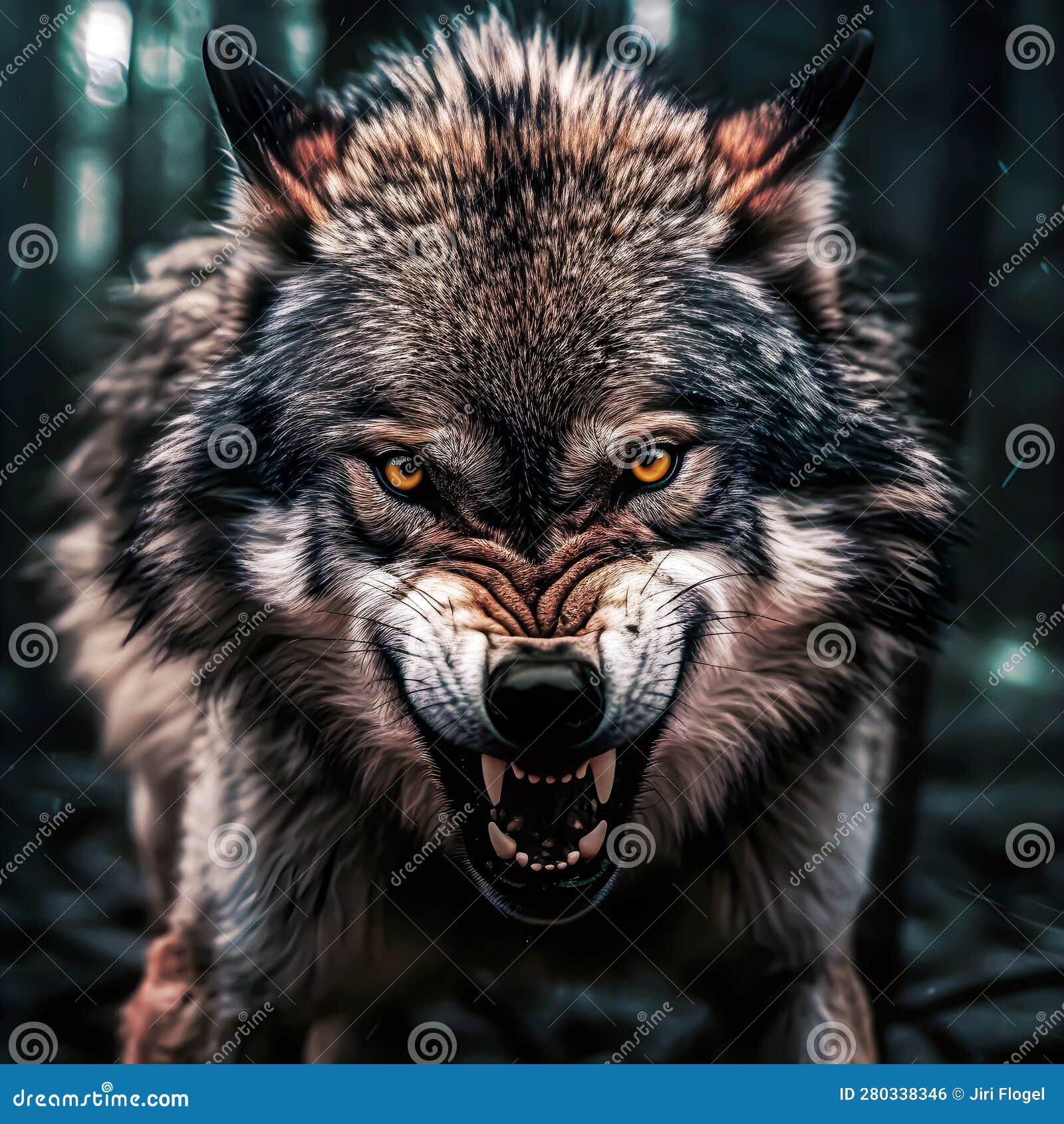Snarling Wolf Front